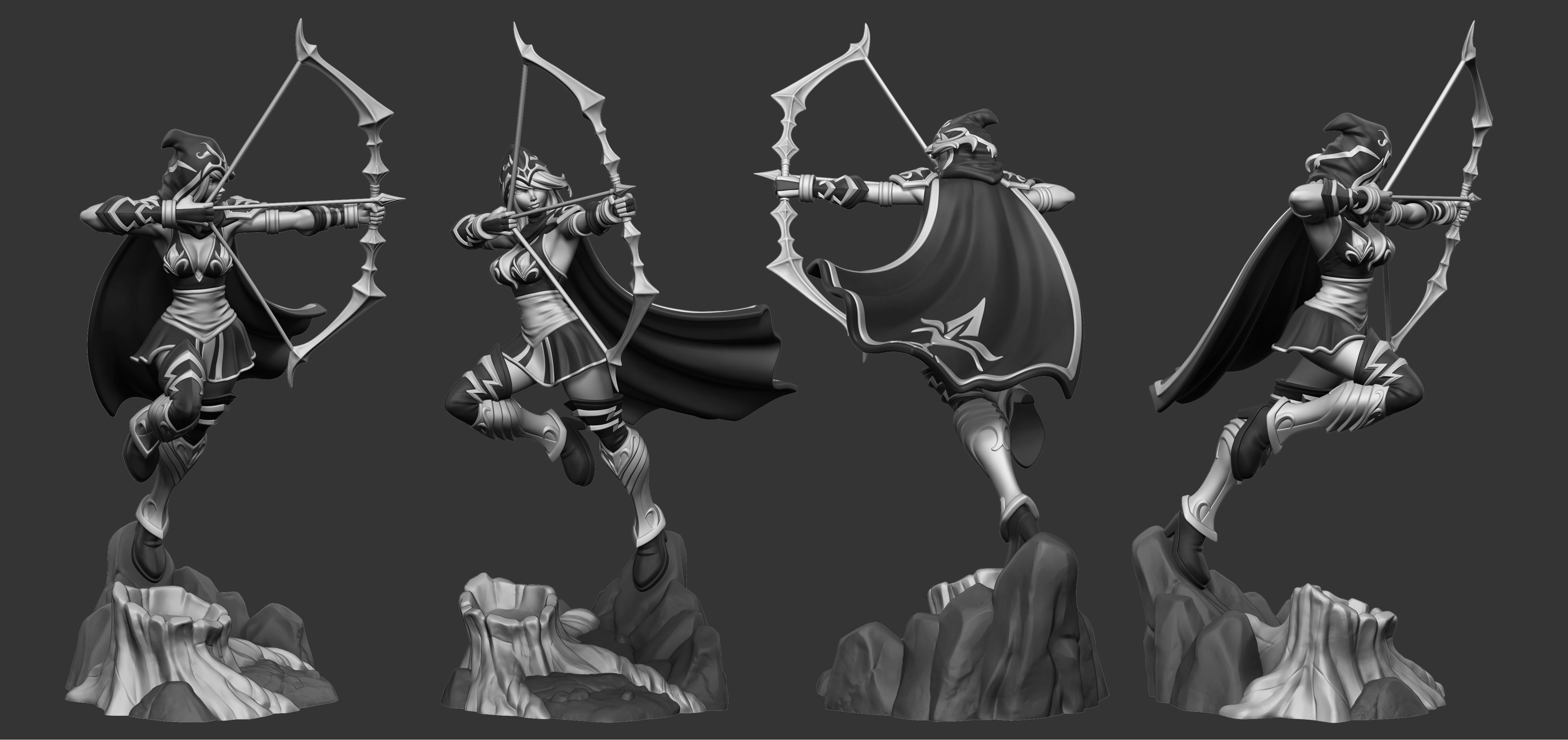 League of Legends Ashe Classic Skin 3D model 3D printable | CGTrader