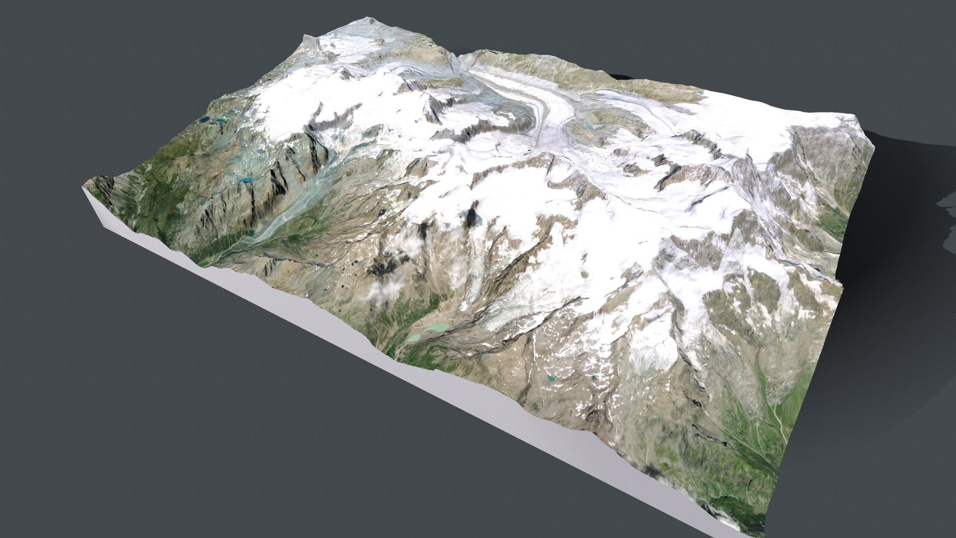 Mountain landscape Gorner Glacier 3D model | CGTrader