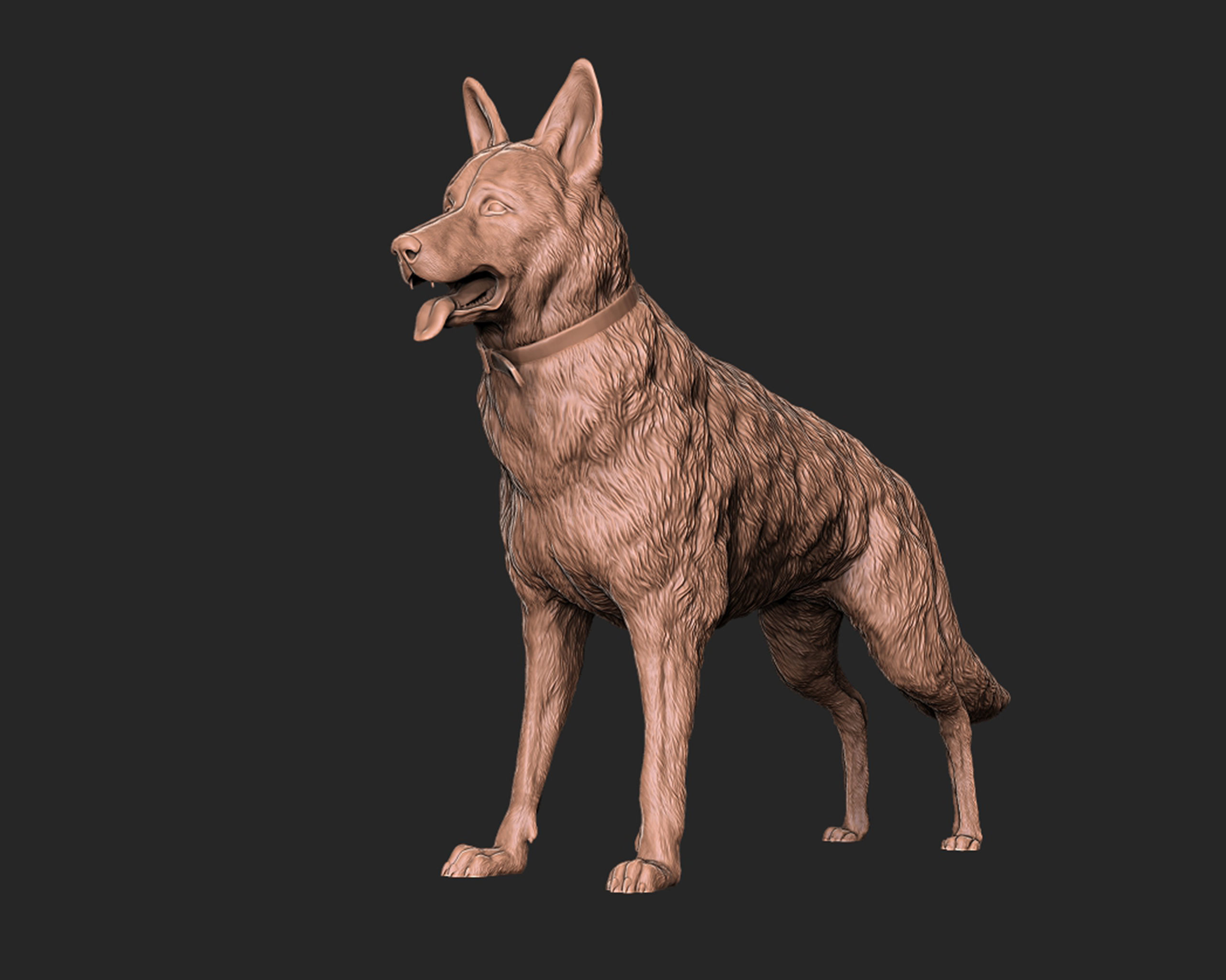 German Shepherd model 3D model 3D printable | CGTrader