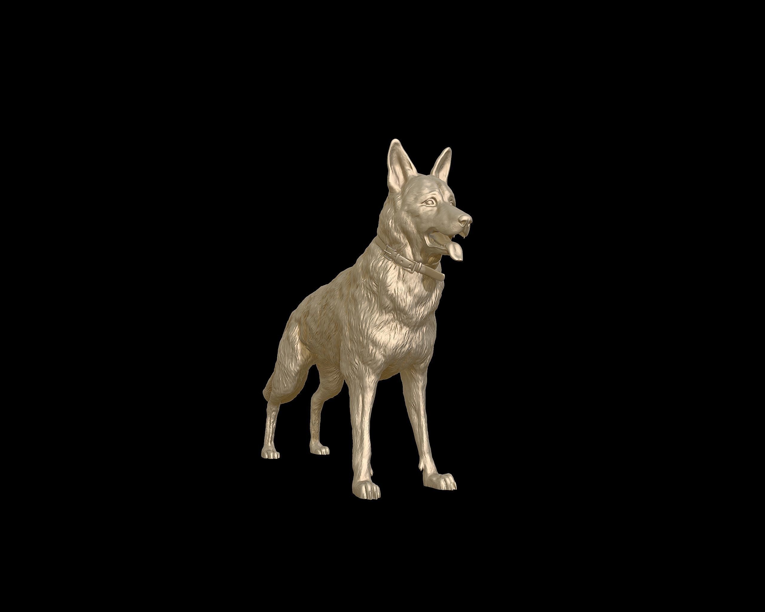 German Shepherd model 3D model 3D printable | CGTrader