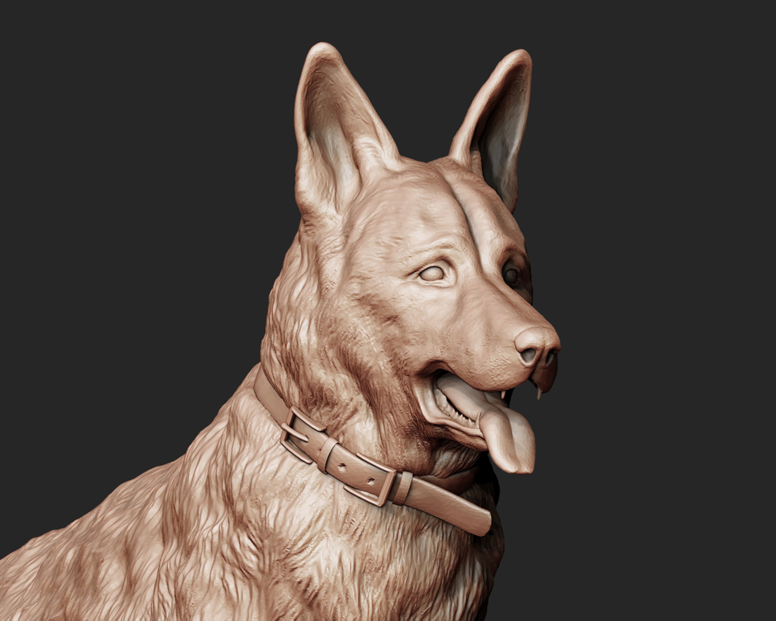 German Shepherd model 3D model 3D printable | CGTrader