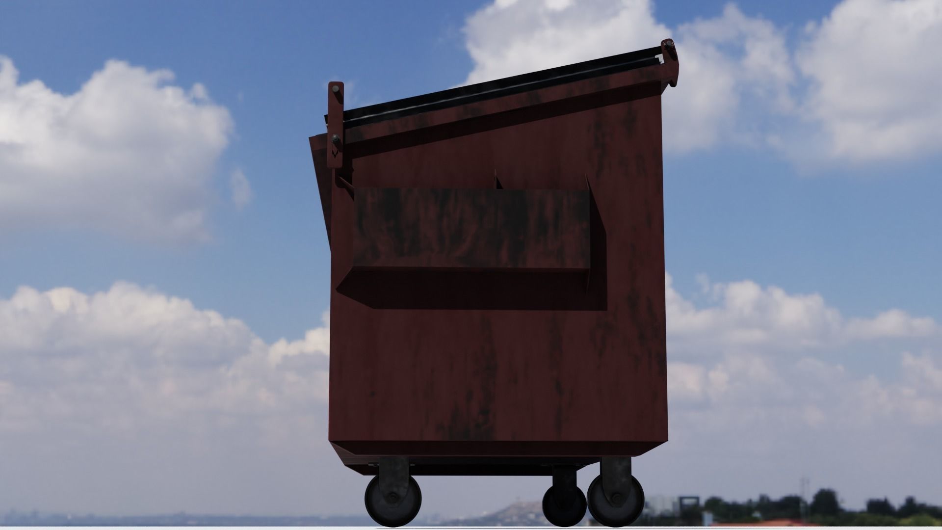 Industrial Waste bin 3D model rigged | CGTrader