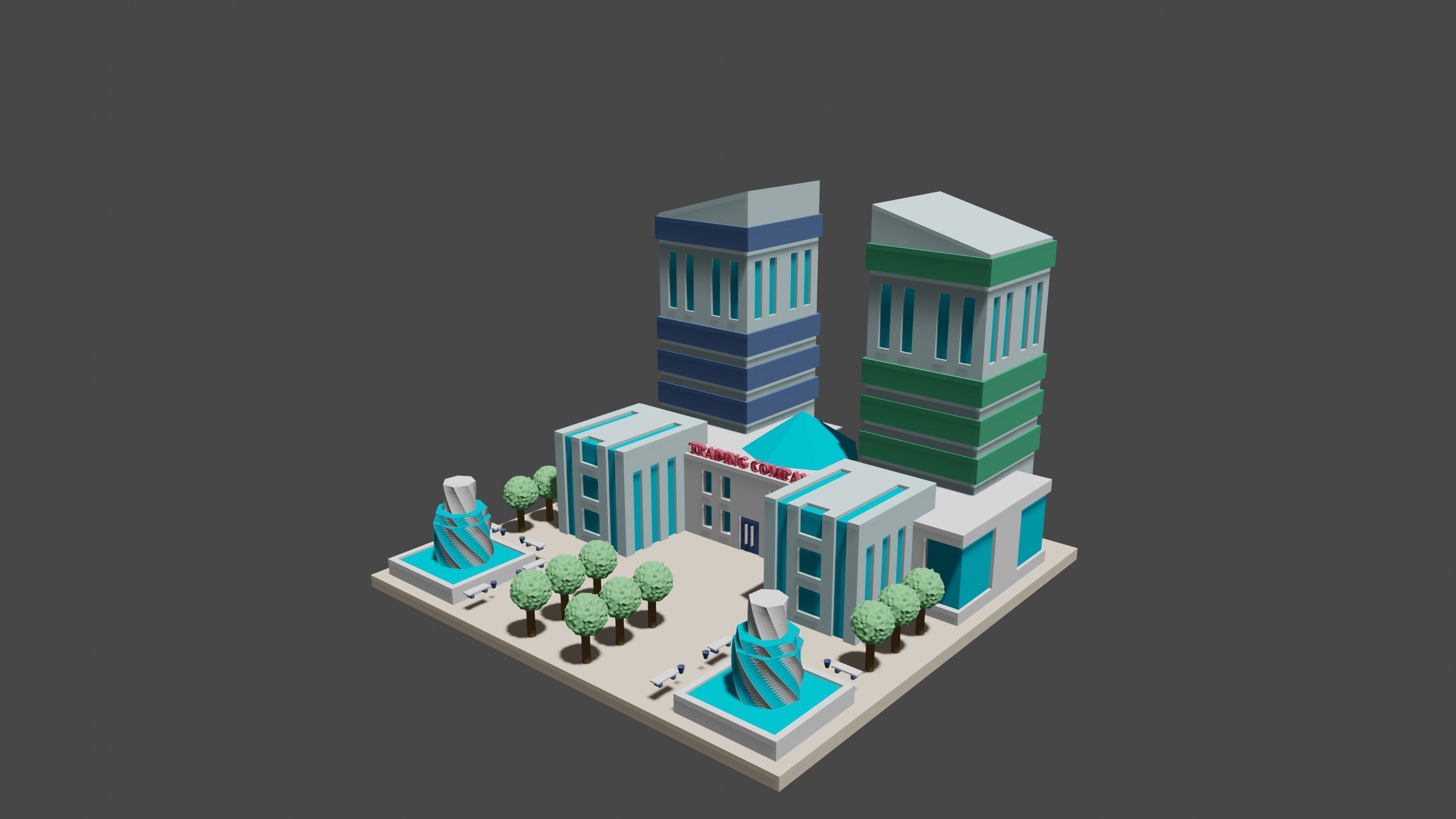 WOU COLLECTION 1 BUILDINGS 3D model | CGTrader