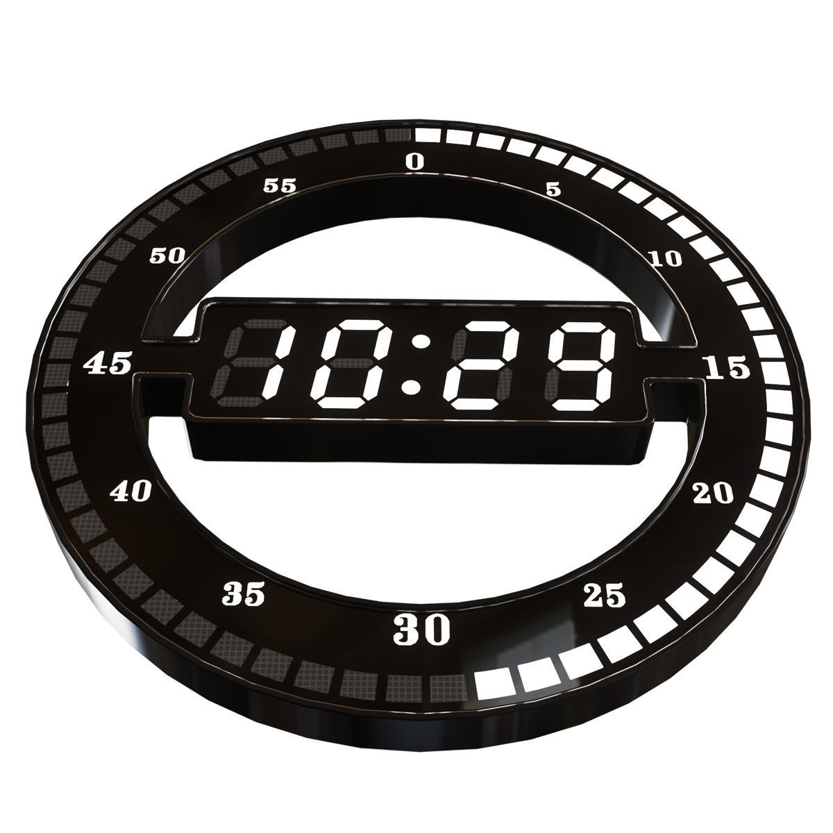 LED Ring Wall Clock 3D model | CGTrader