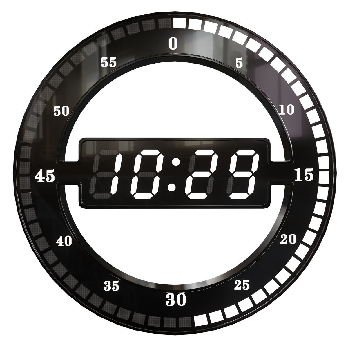 LED Ring Wall Clock 3D model | CGTrader