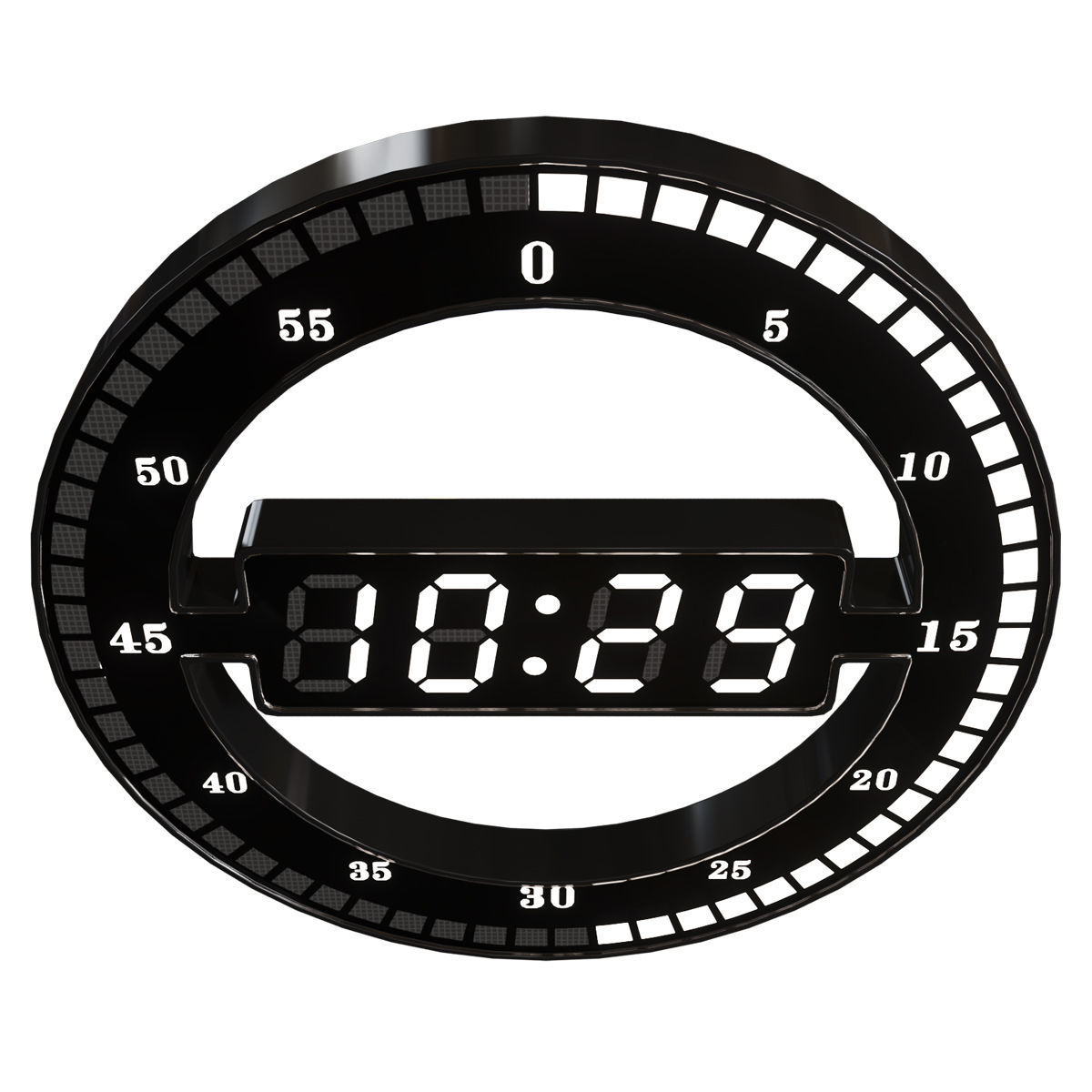 LED Ring Wall Clock 3D model | CGTrader