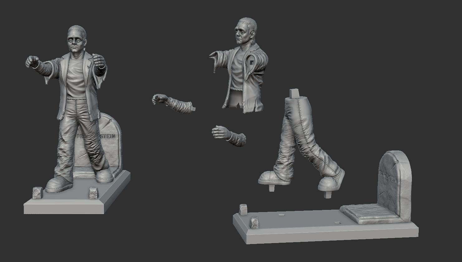Frankenstein 3d print model 3D model 3D printable | CGTrader