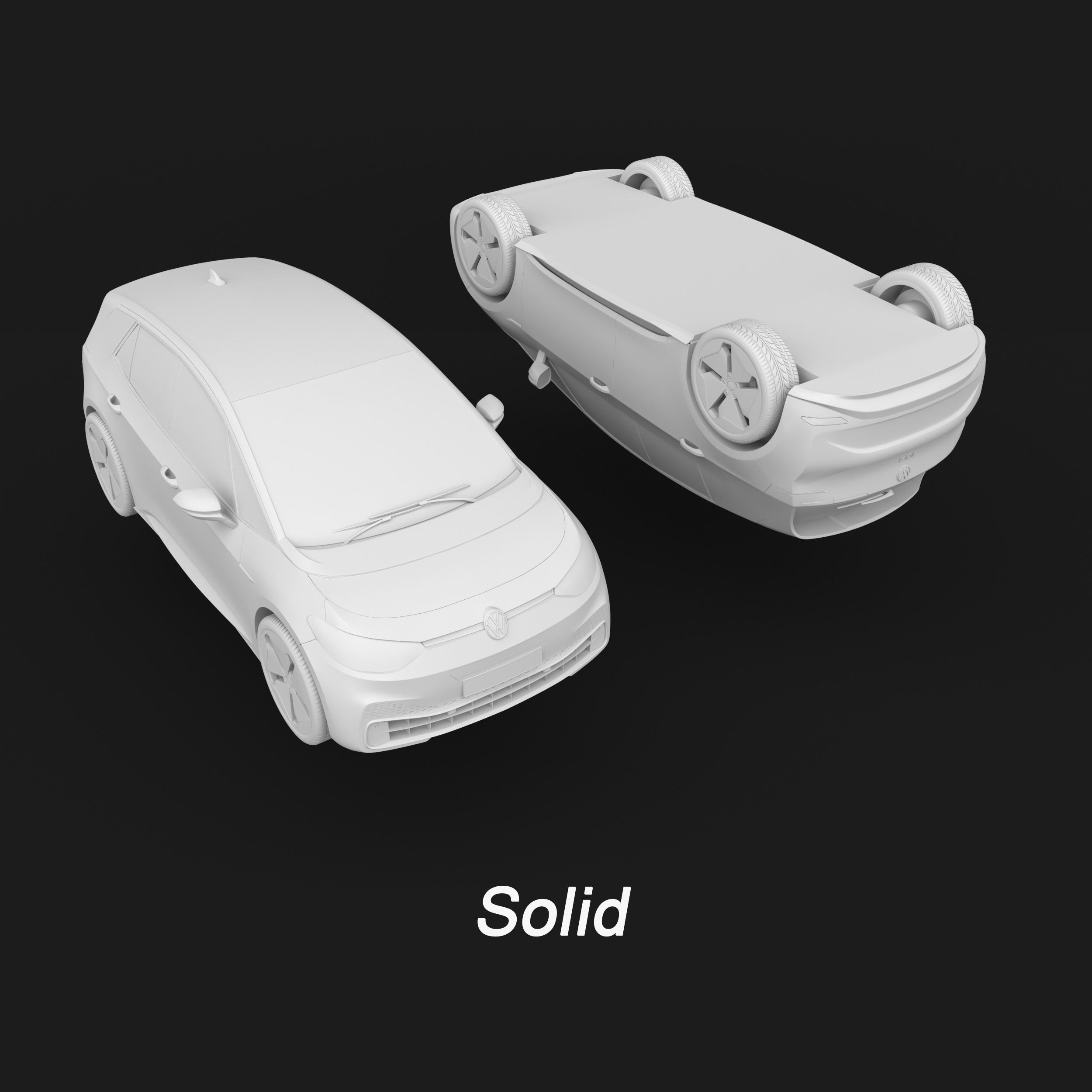 Volkswagen ID3 Ready to Print STL Files 3D model 3D printable | CGTrader