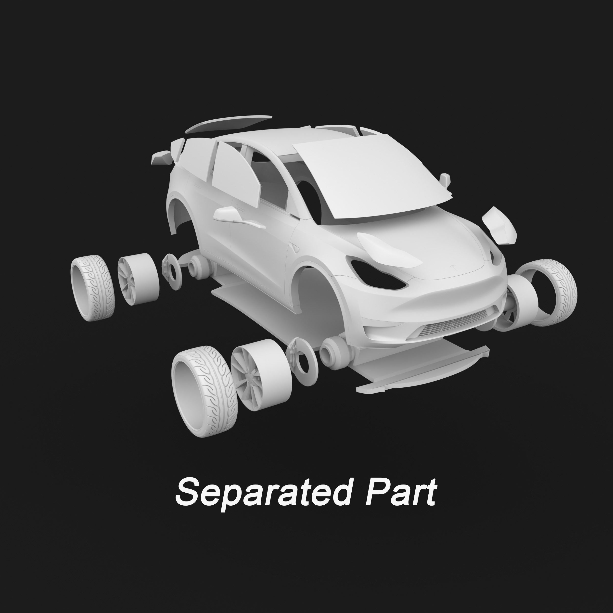 Tesla Model Y Ready to Print STL Files 3D model 3D printable | CGTrader