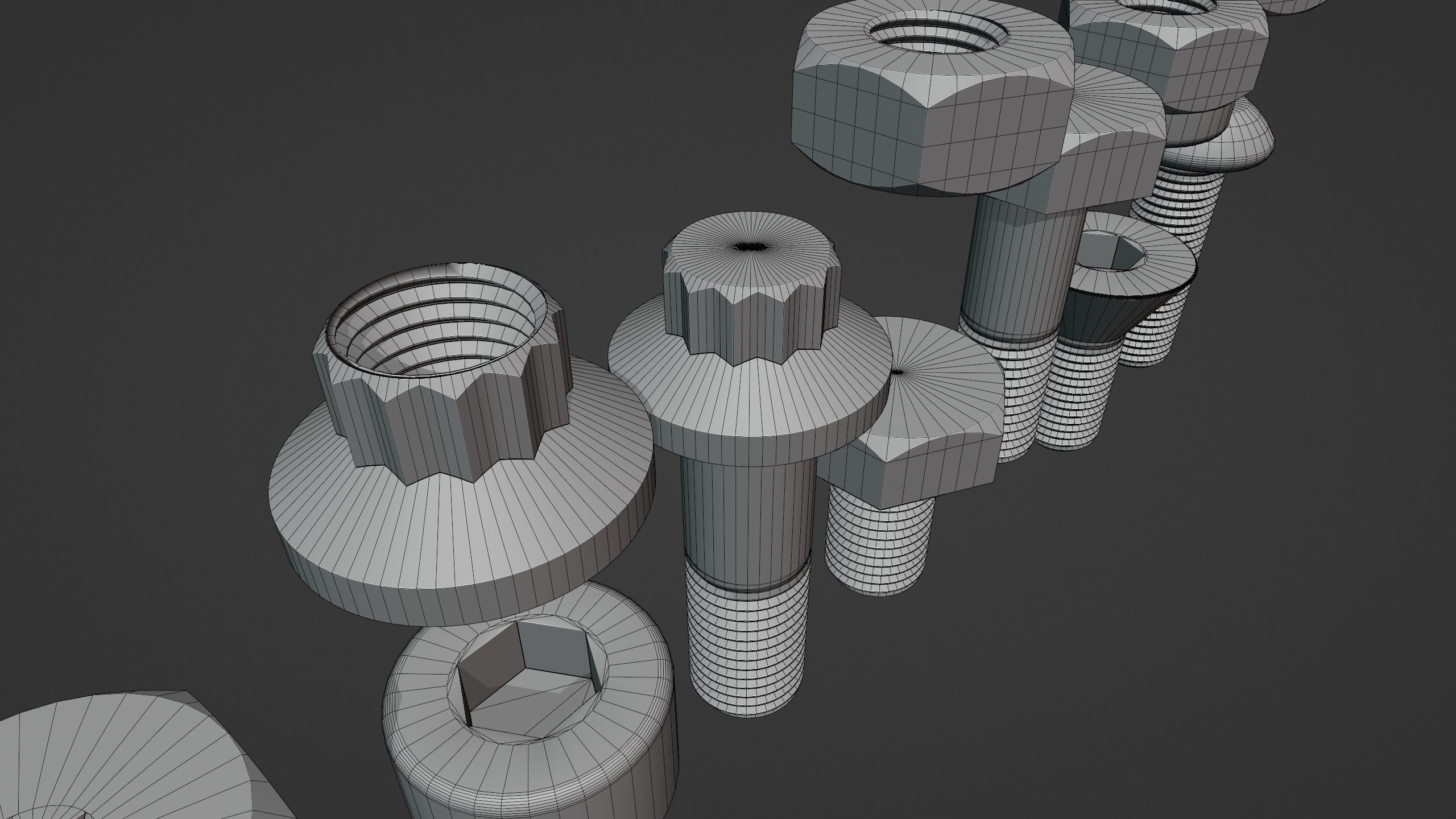 Nuts And Bolts 3d Models - Free Download free 3D model | CGTrader