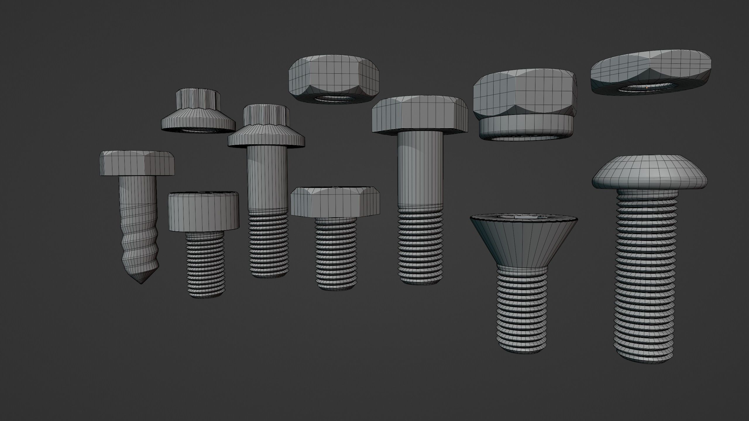 Nuts And Bolts 3d Models - Free Download free 3D model | CGTrader