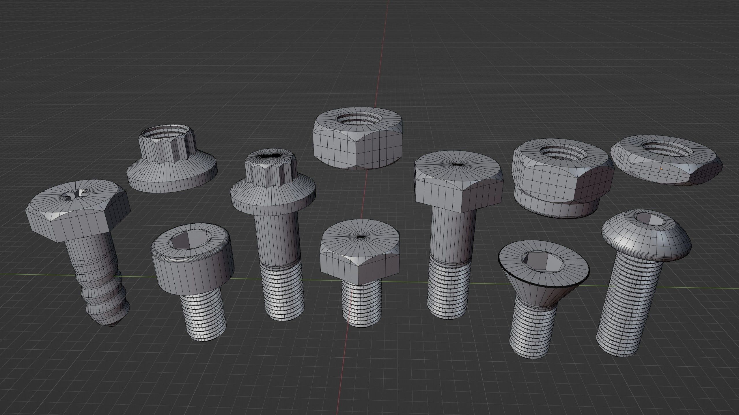 Nuts And Bolts 3d Models - Free Download free 3D model | CGTrader