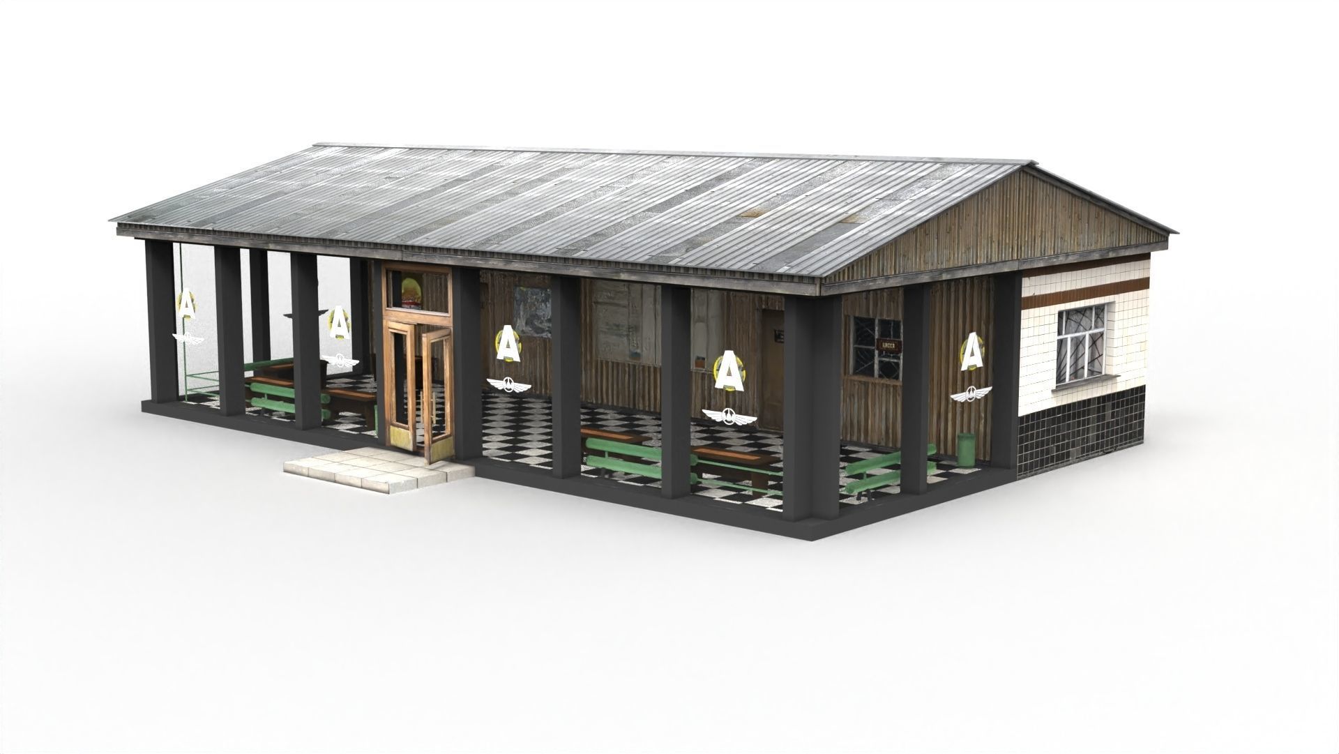3D model Bus station VR / AR / low-poly | CGTrader