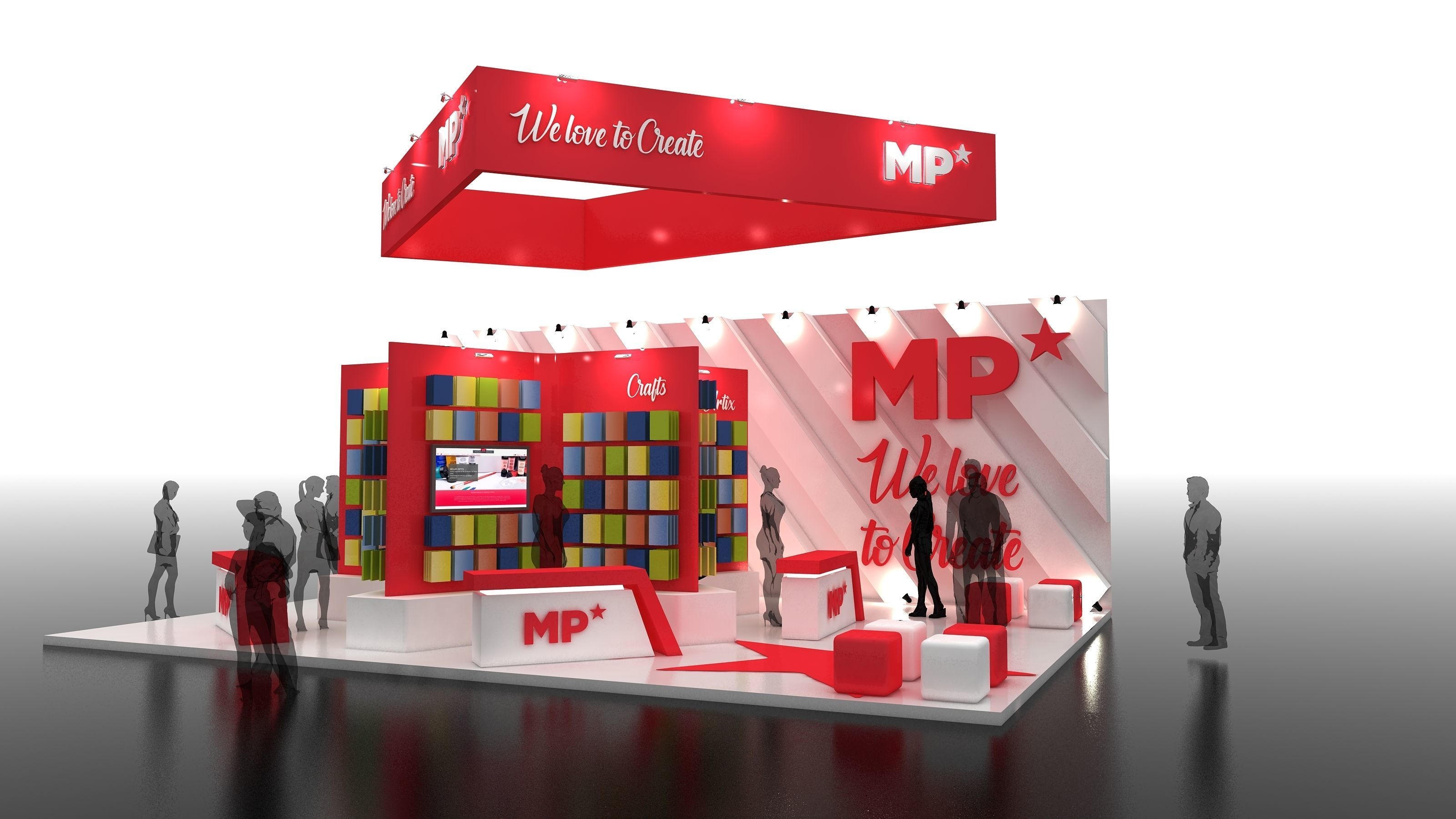 3D model booth design exhibition store VR / AR / low-poly | CGTrader