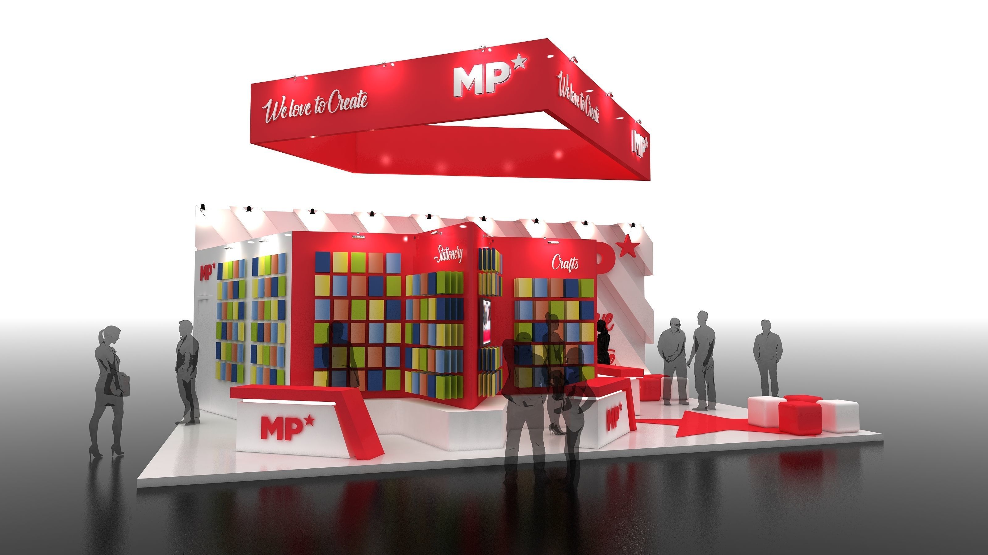 3D model booth design exhibition store VR / AR / low-poly | CGTrader