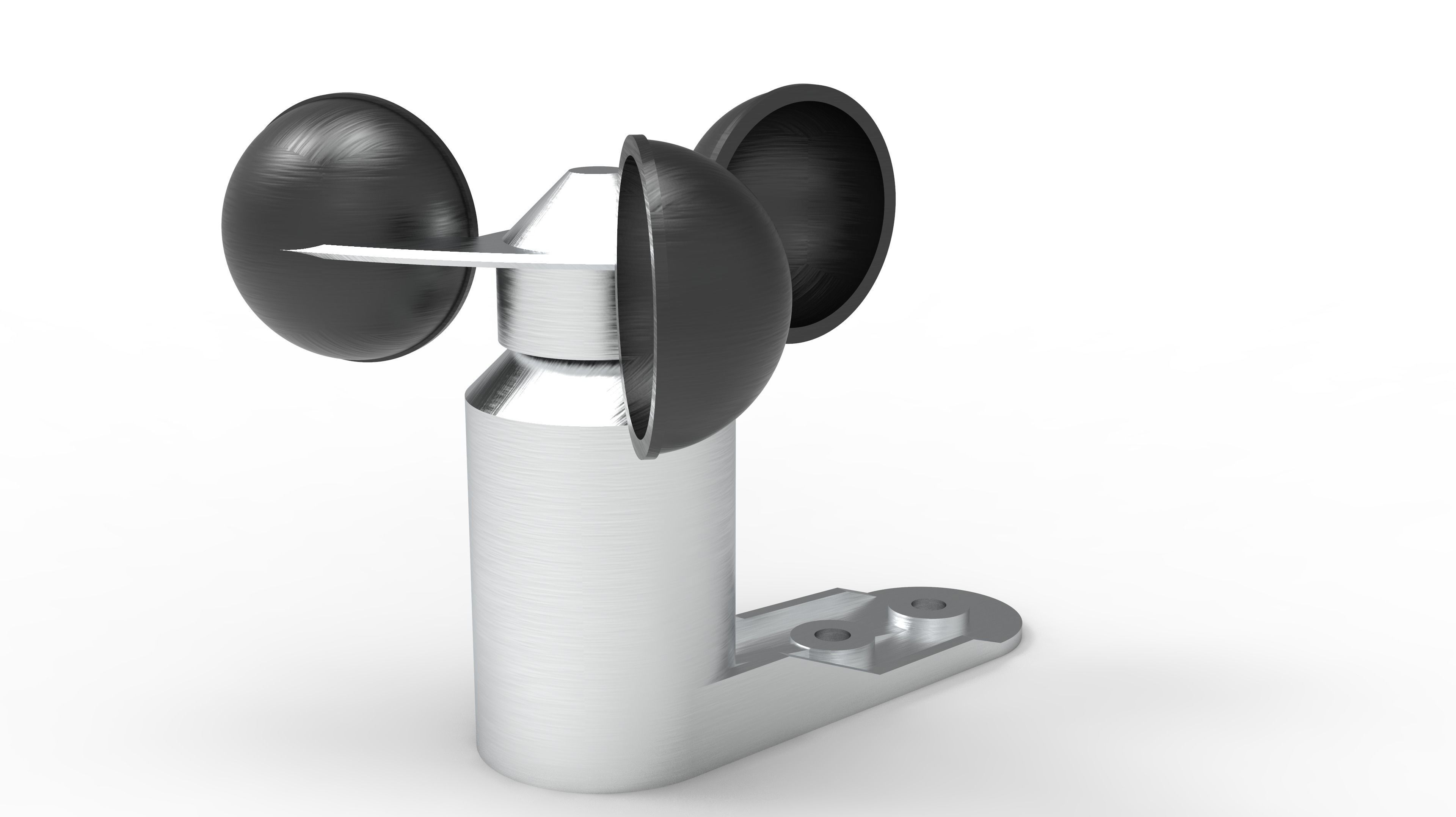 3D model Anemometer gold wind turbine VR / AR / low-poly | CGTrader