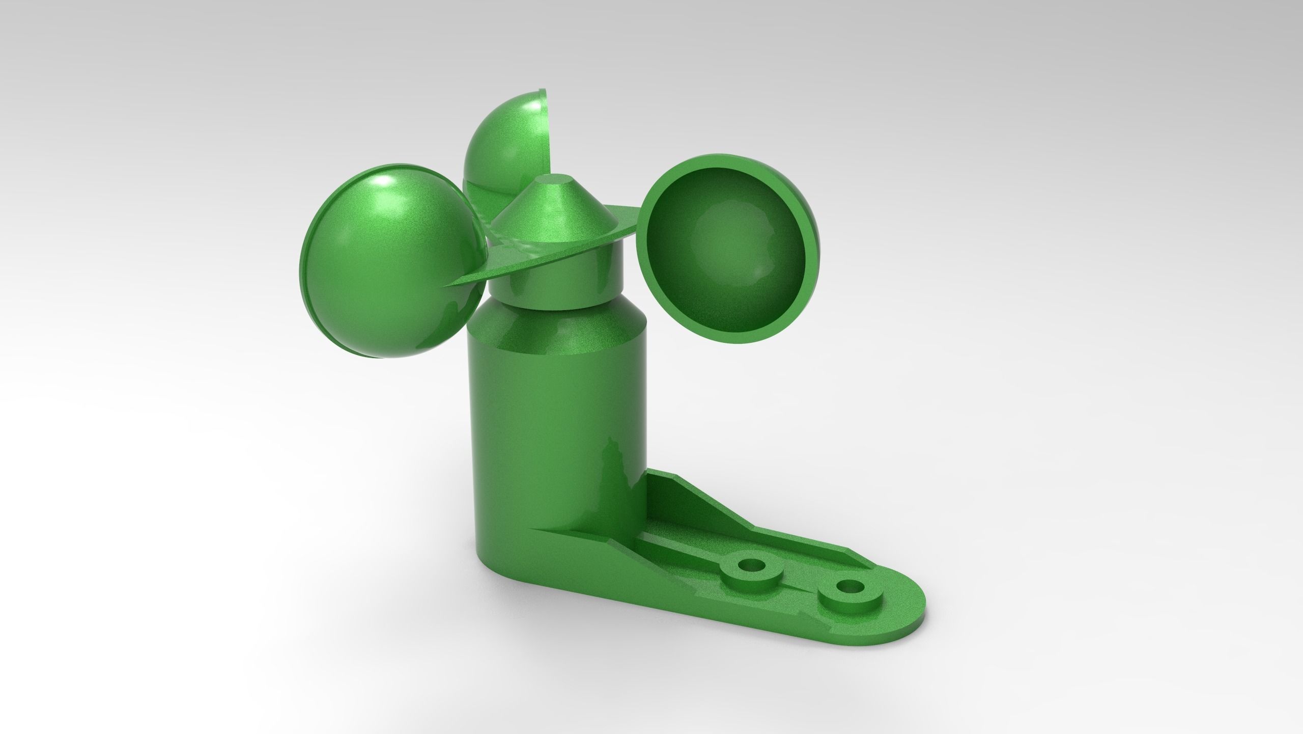 3D model Anemometer gold wind turbine VR / AR / low-poly | CGTrader