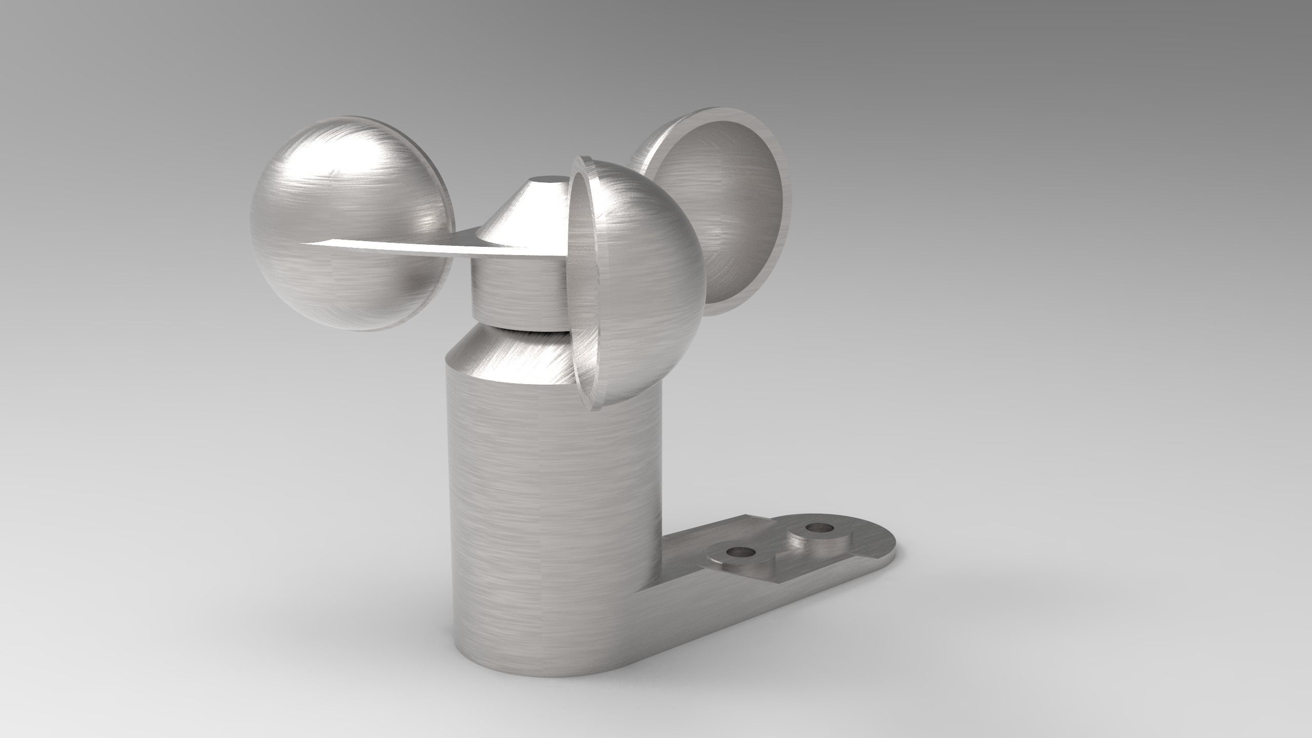 3D model Anemometer gold wind turbine VR / AR / low-poly | CGTrader