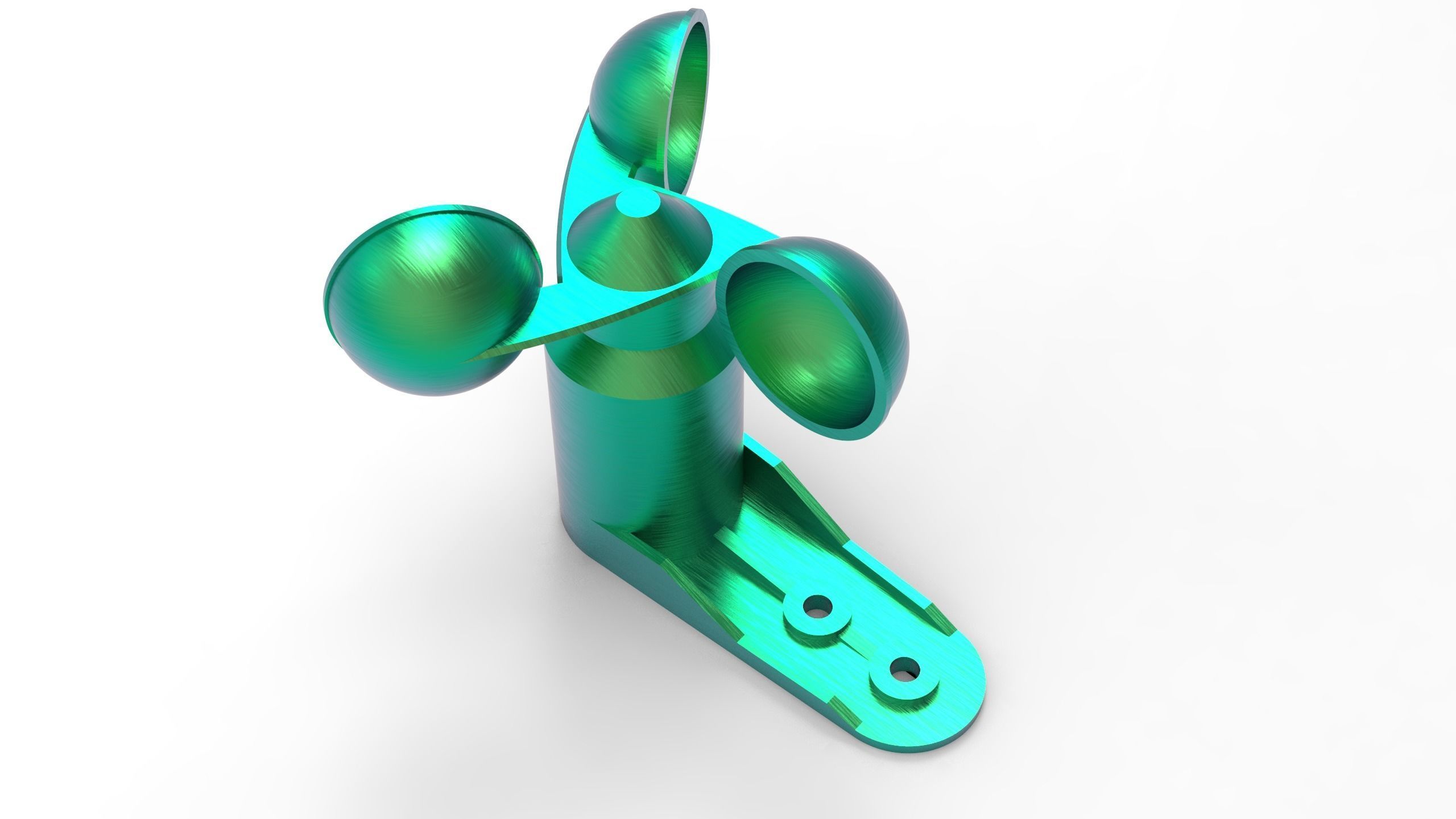 3D model Anemometer gold wind turbine VR / AR / low-poly | CGTrader