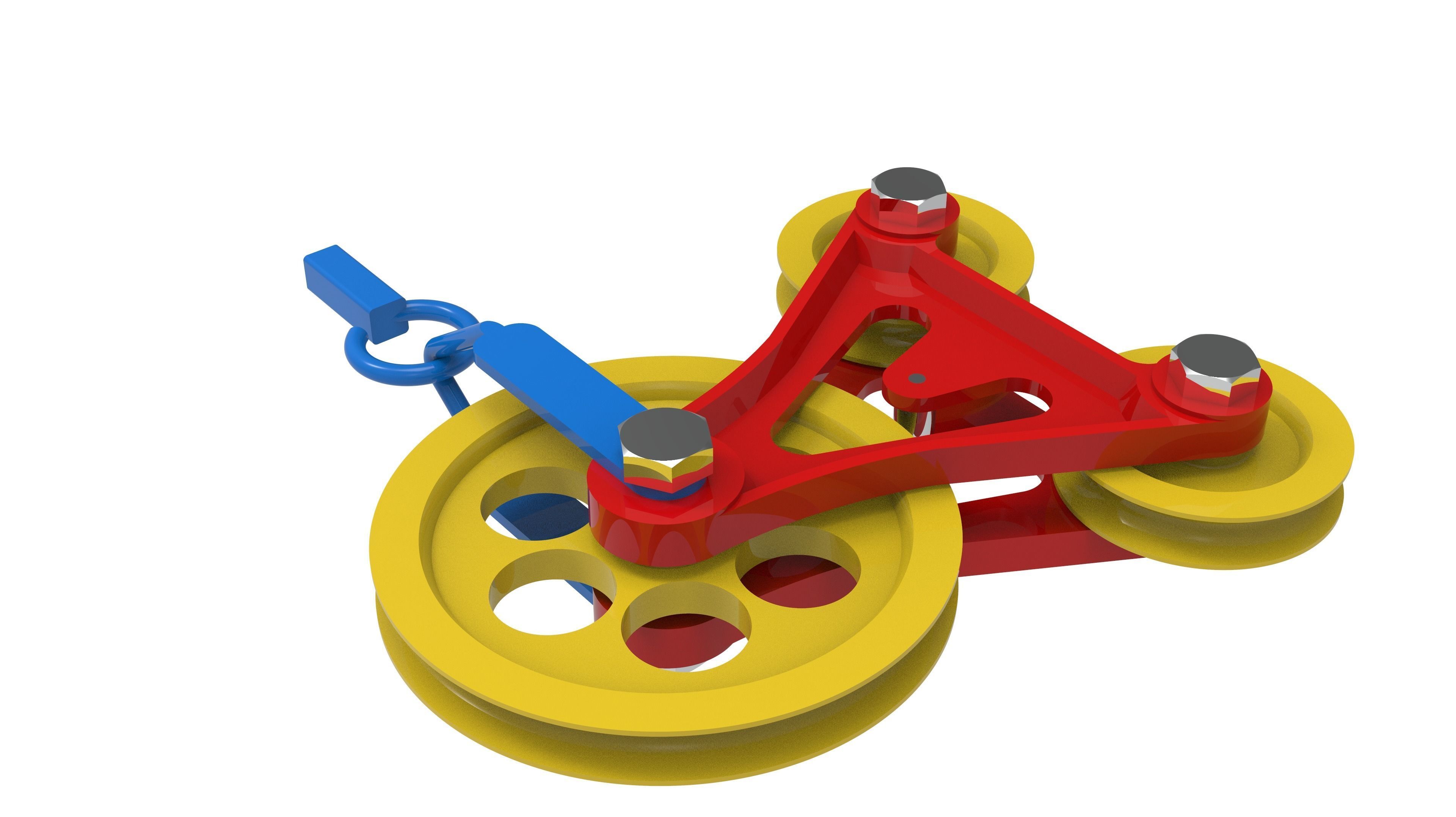 Pulley block 3D model | CGTrader