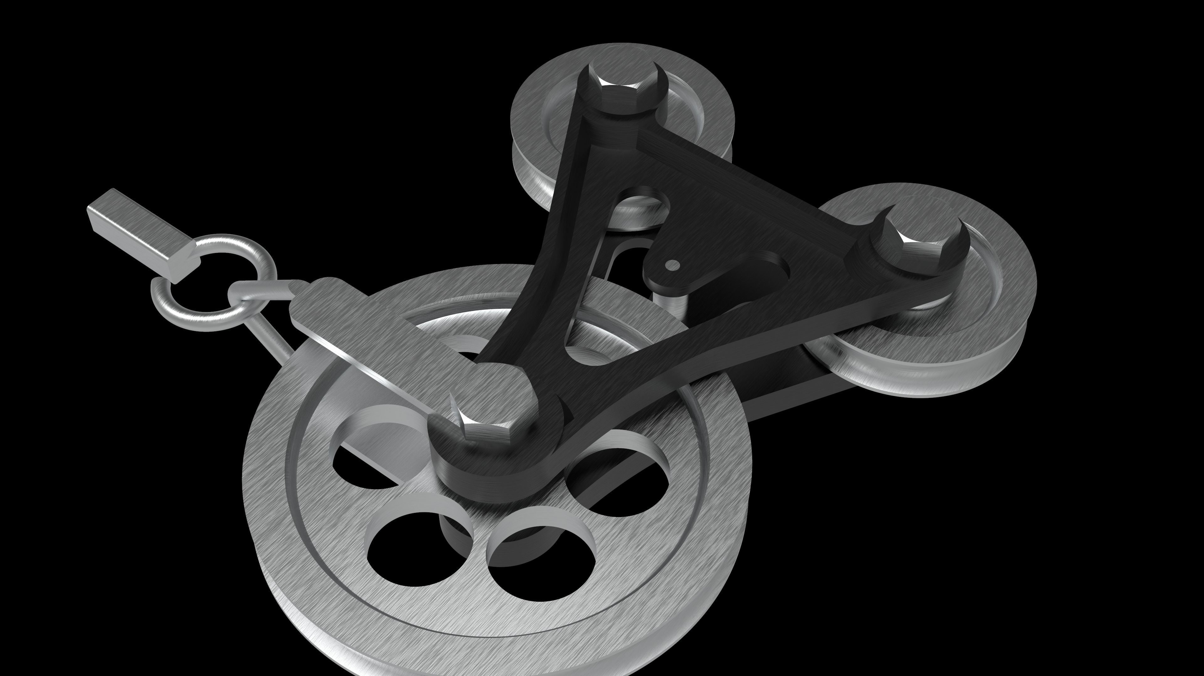 Pulley block 3D model | CGTrader