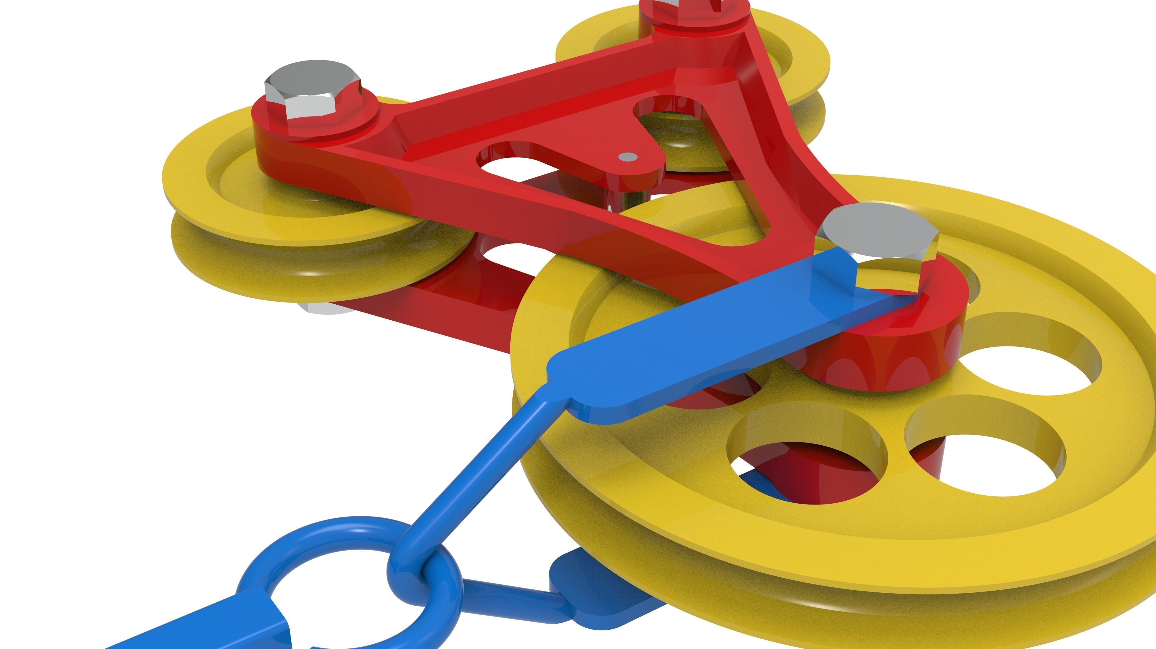 Pulley block 3D model | CGTrader