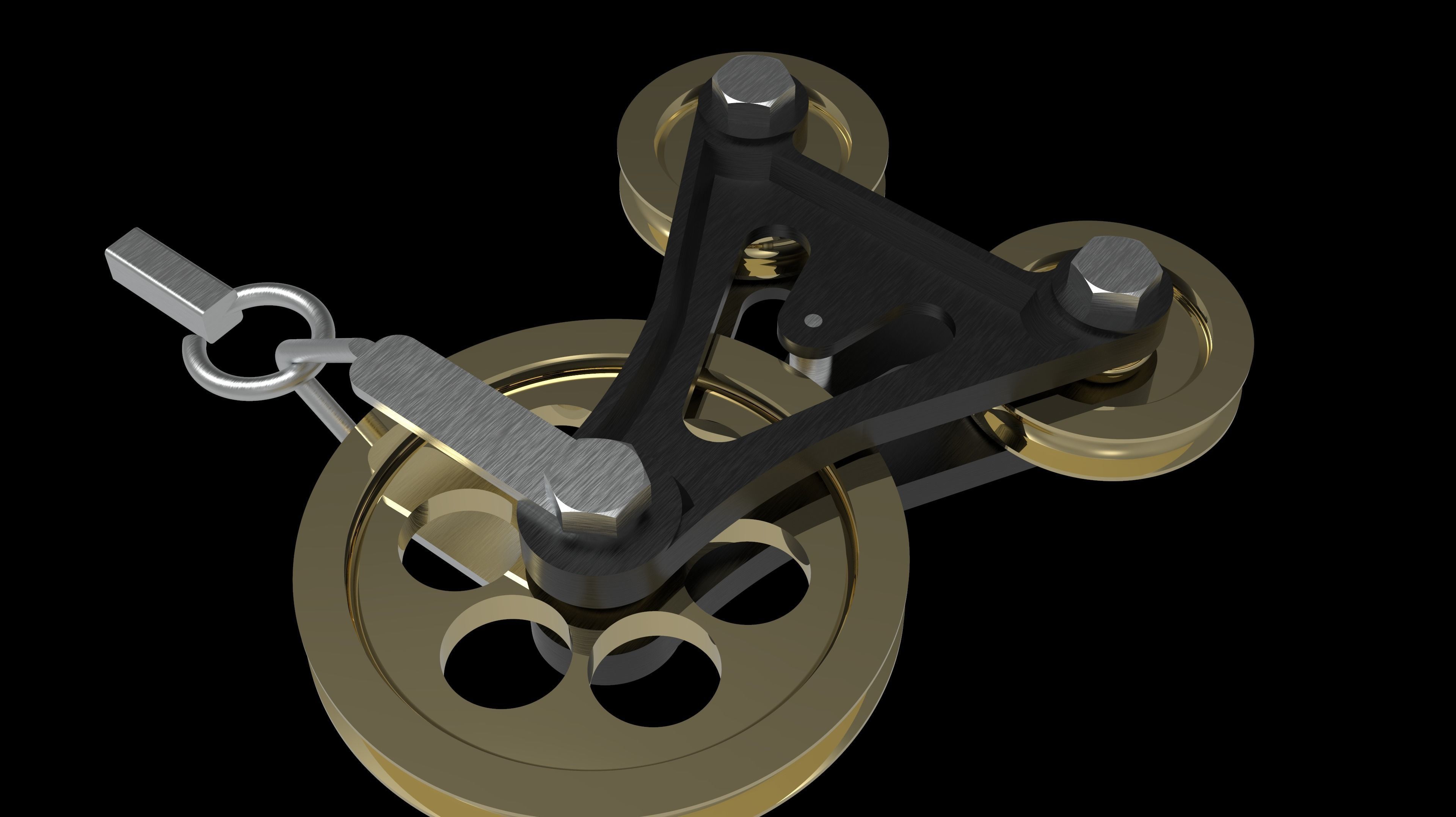 Pulley block 3D model | CGTrader