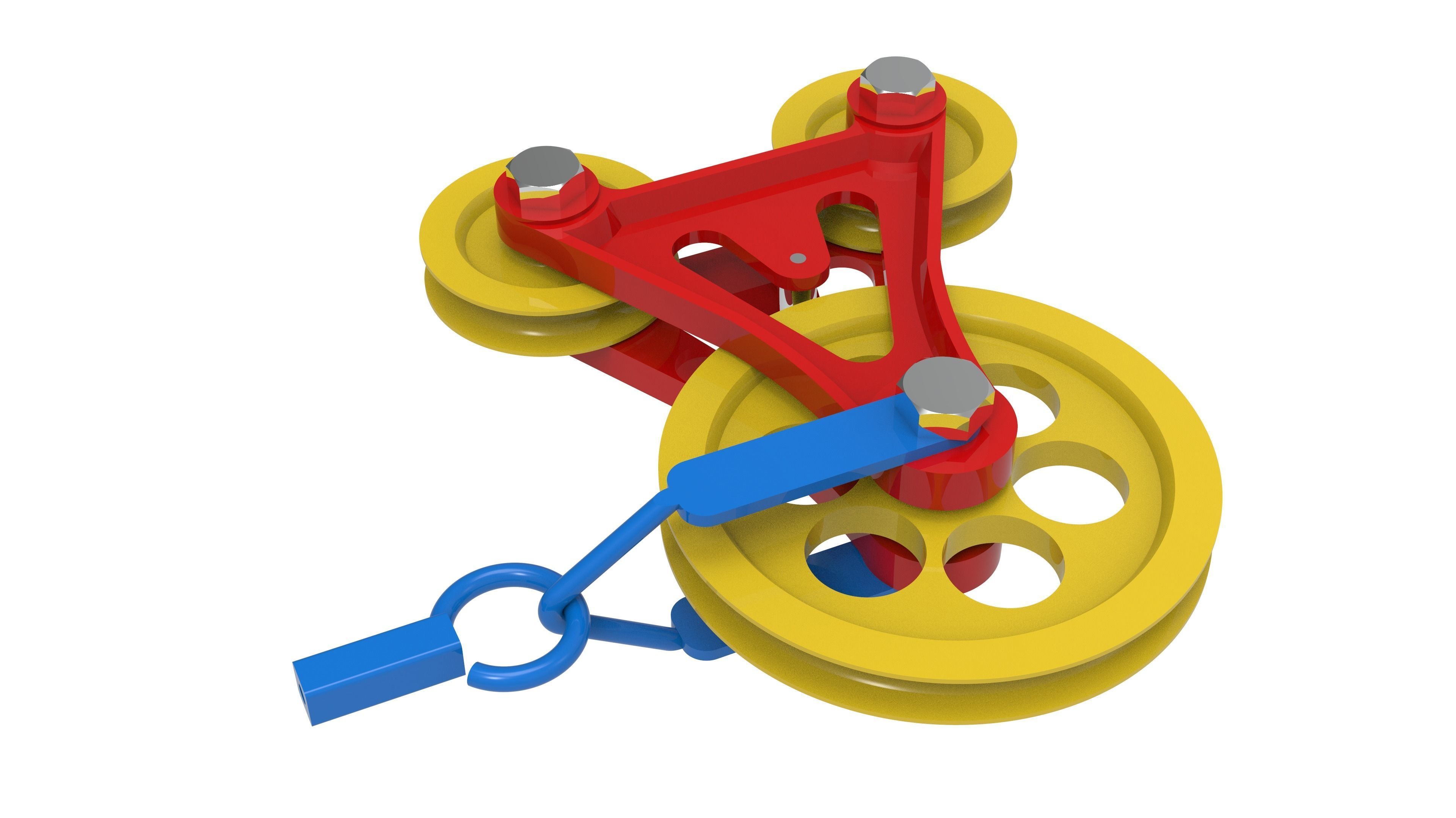 Pulley block 3D model | CGTrader