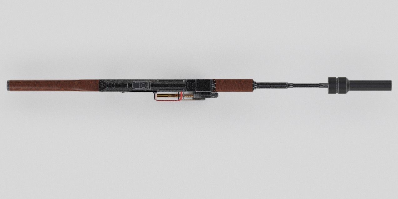 AK47 Kalashnikov Rifle with scope and laser 3D model | CGTrader