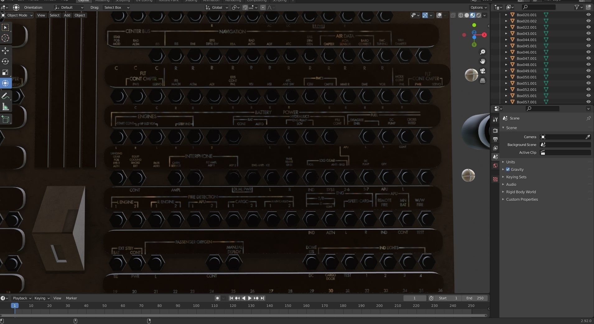 THE BOEING 767 OVERHEAD panel detailed 3D model | CGTrader