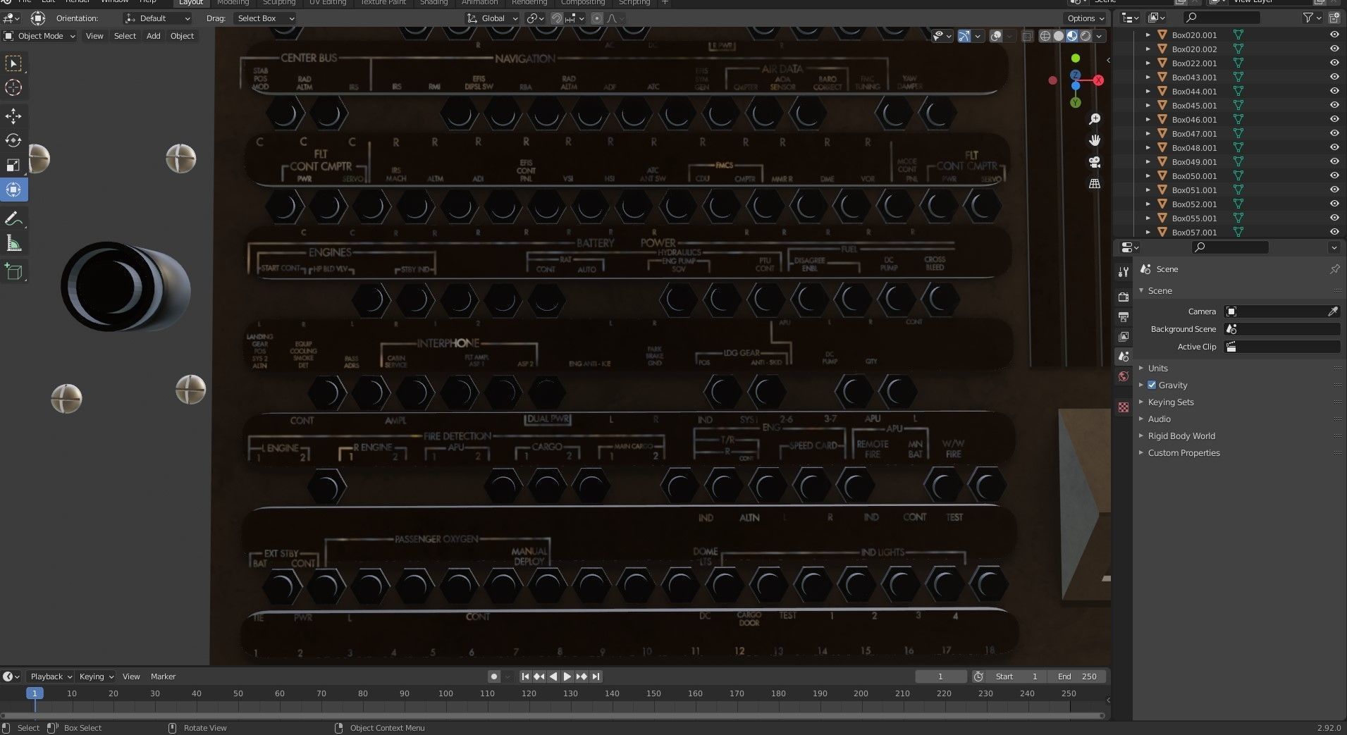 THE BOEING 767 OVERHEAD panel detailed 3D model | CGTrader