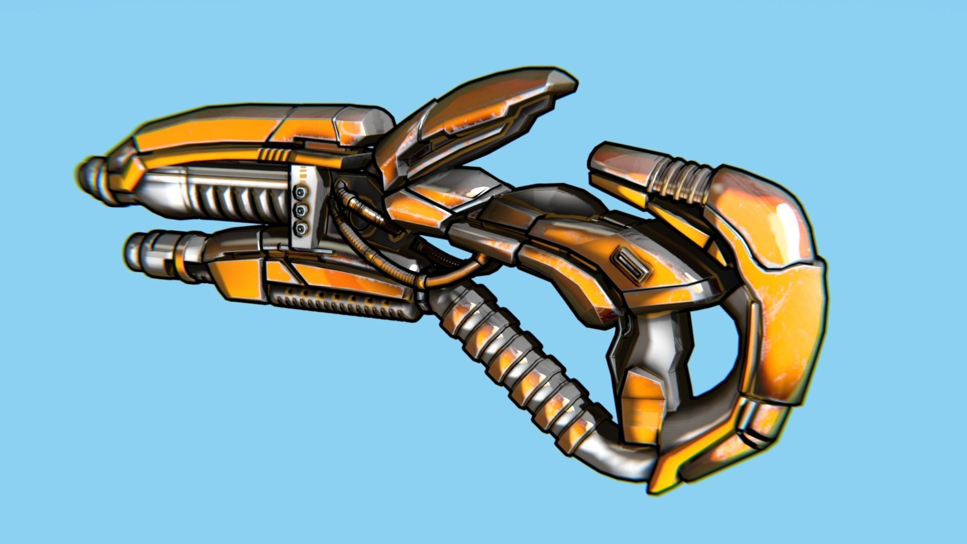 3D model Sci-Fi One-Hand Shotgun VR / AR / low-poly | CGTrader