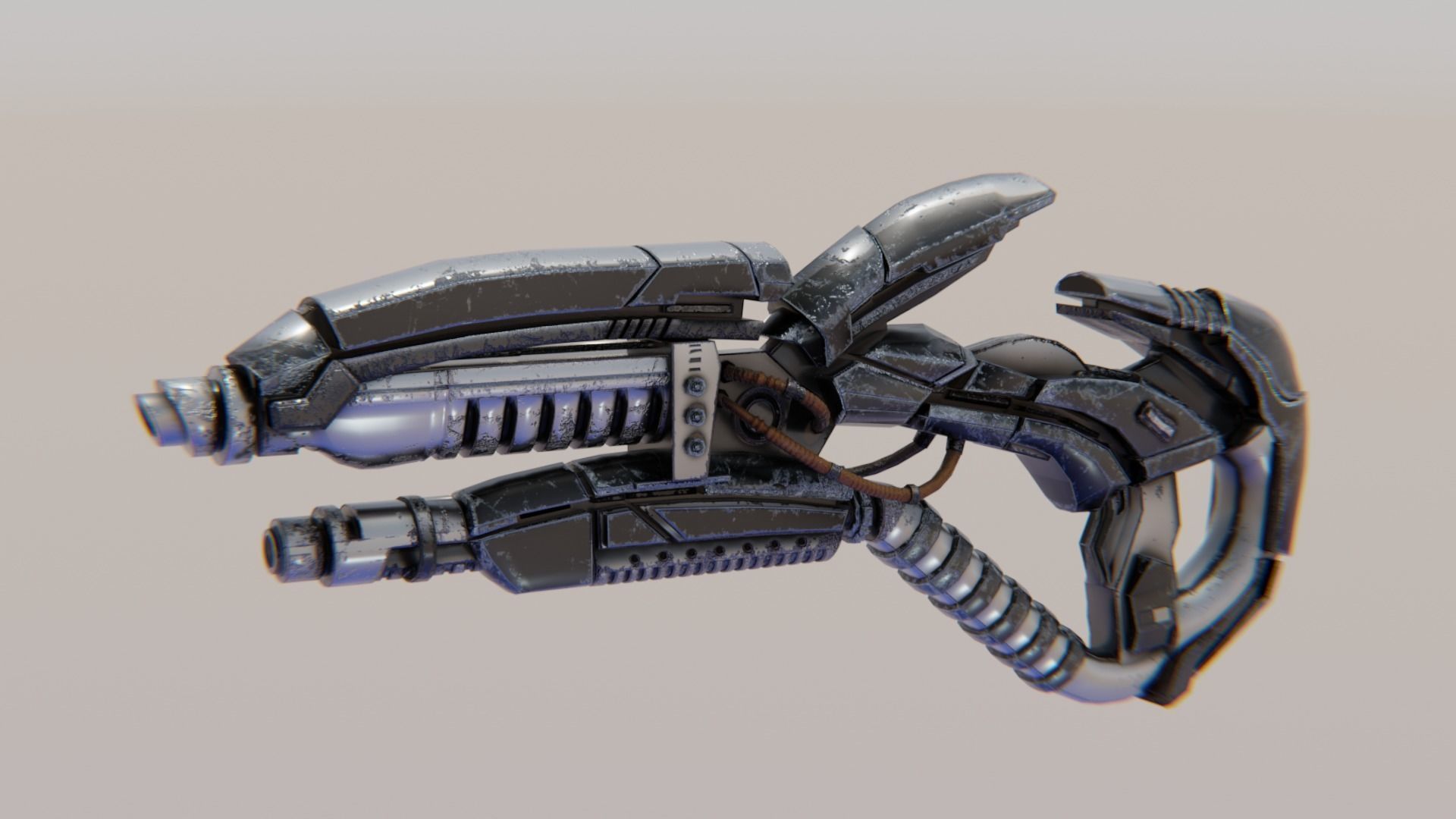 3D model Sci-Fi One-Hand Shotgun VR / AR / low-poly | CGTrader