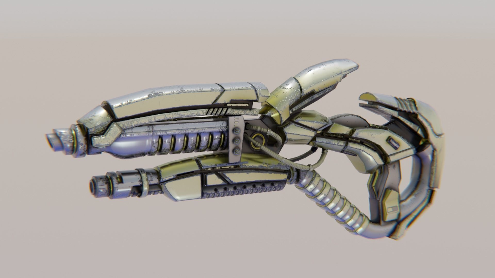 3D model Sci-Fi One-Hand Shotgun VR / AR / low-poly | CGTrader