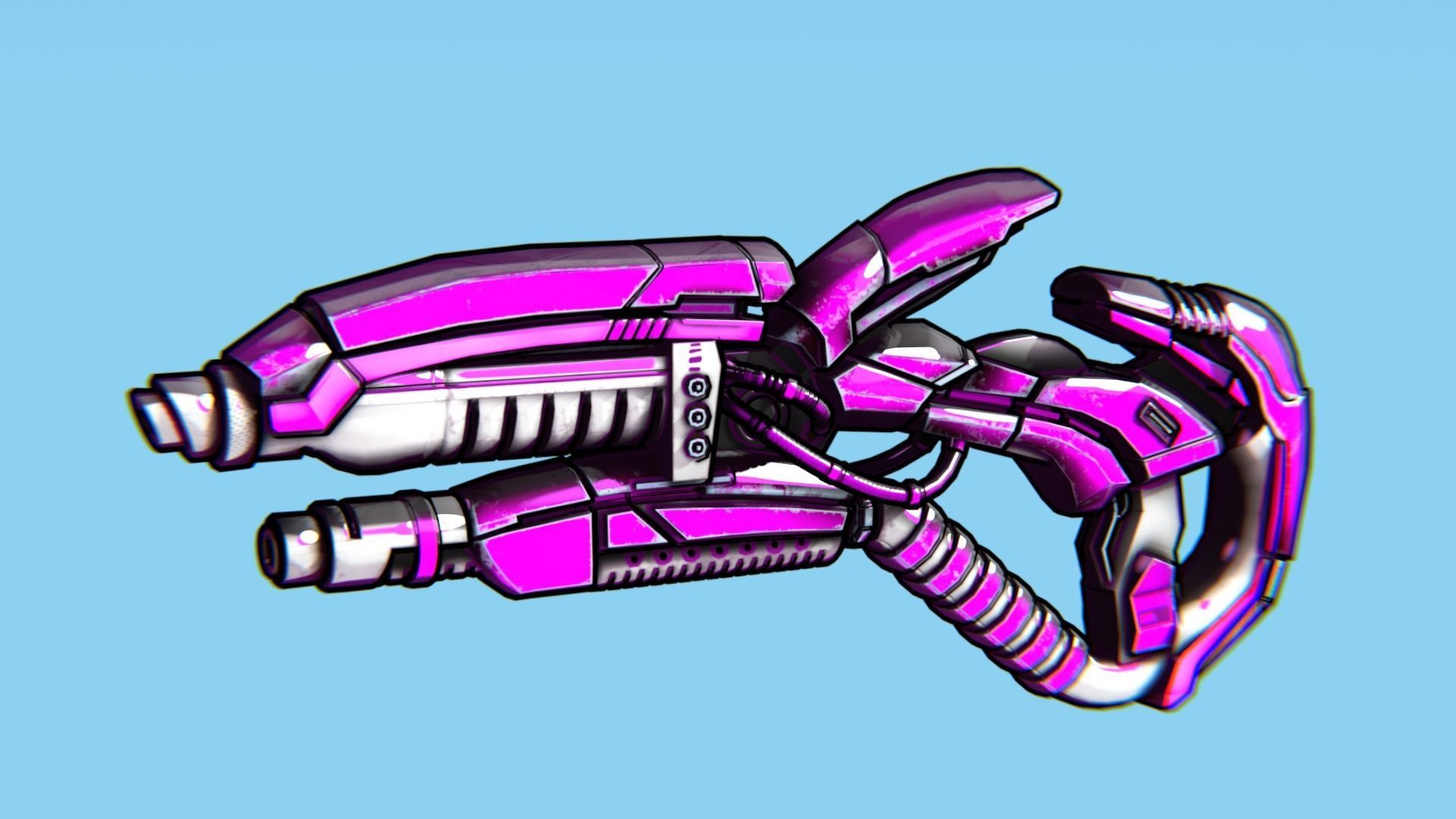 3D model Sci-Fi One-Hand Shotgun VR / AR / low-poly | CGTrader