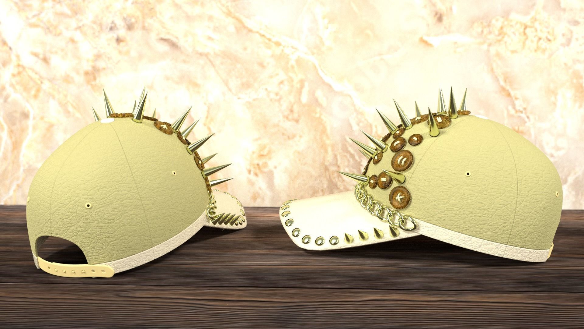 Cap with spikes 3D model | CGTrader