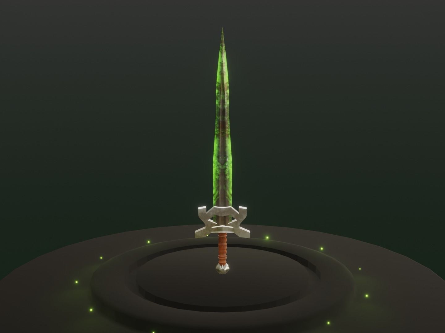 3D model Fantasy Poison Sword - Elemental Sword VR / AR / low-poly ...
