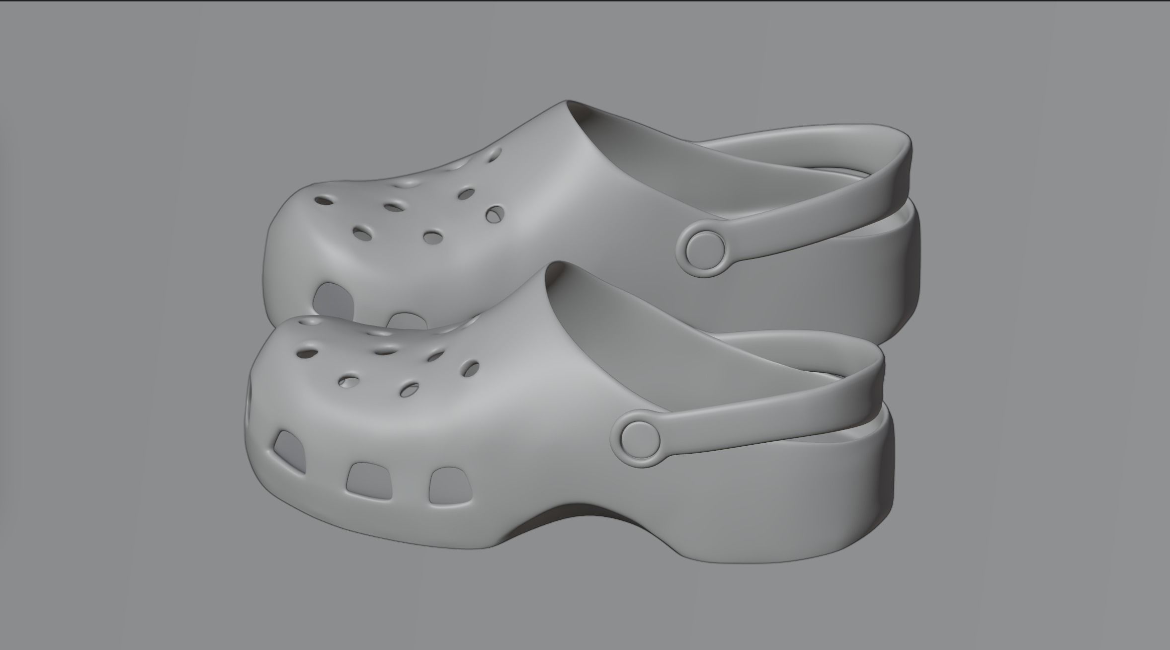 Crocs two croc shoes 3D model | CGTrader