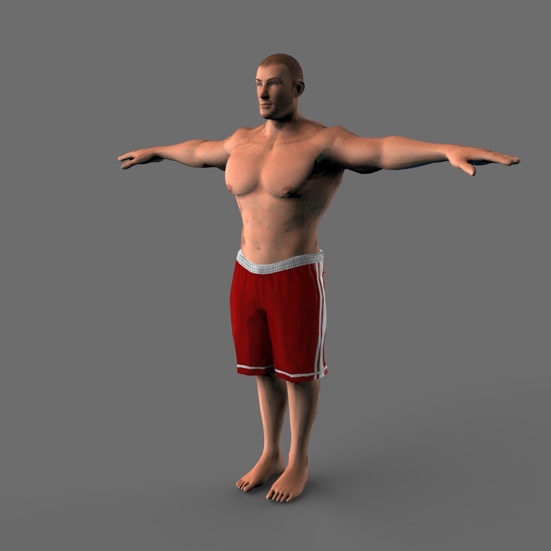 3D model MUSCULAR MALE rigged VR / AR / low-poly | CGTrader