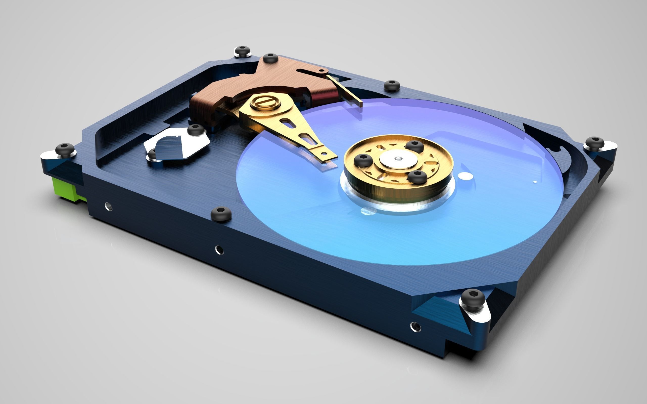 Computer Harddisk 3D model 3D printable | CGTrader