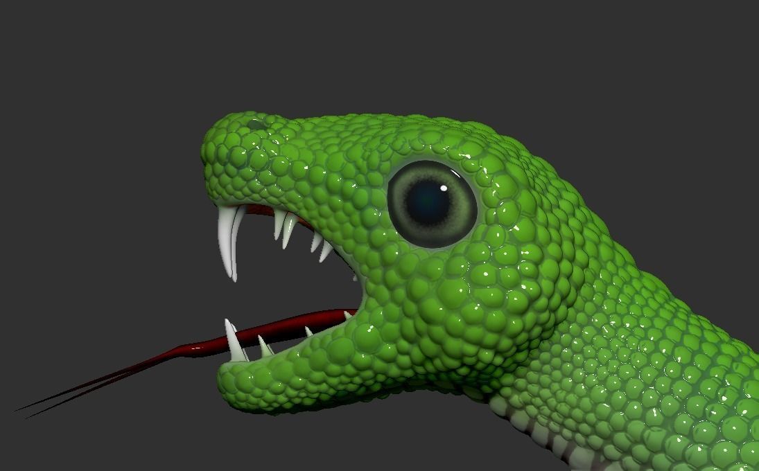 3D model Snake VR / AR / low-poly | CGTrader