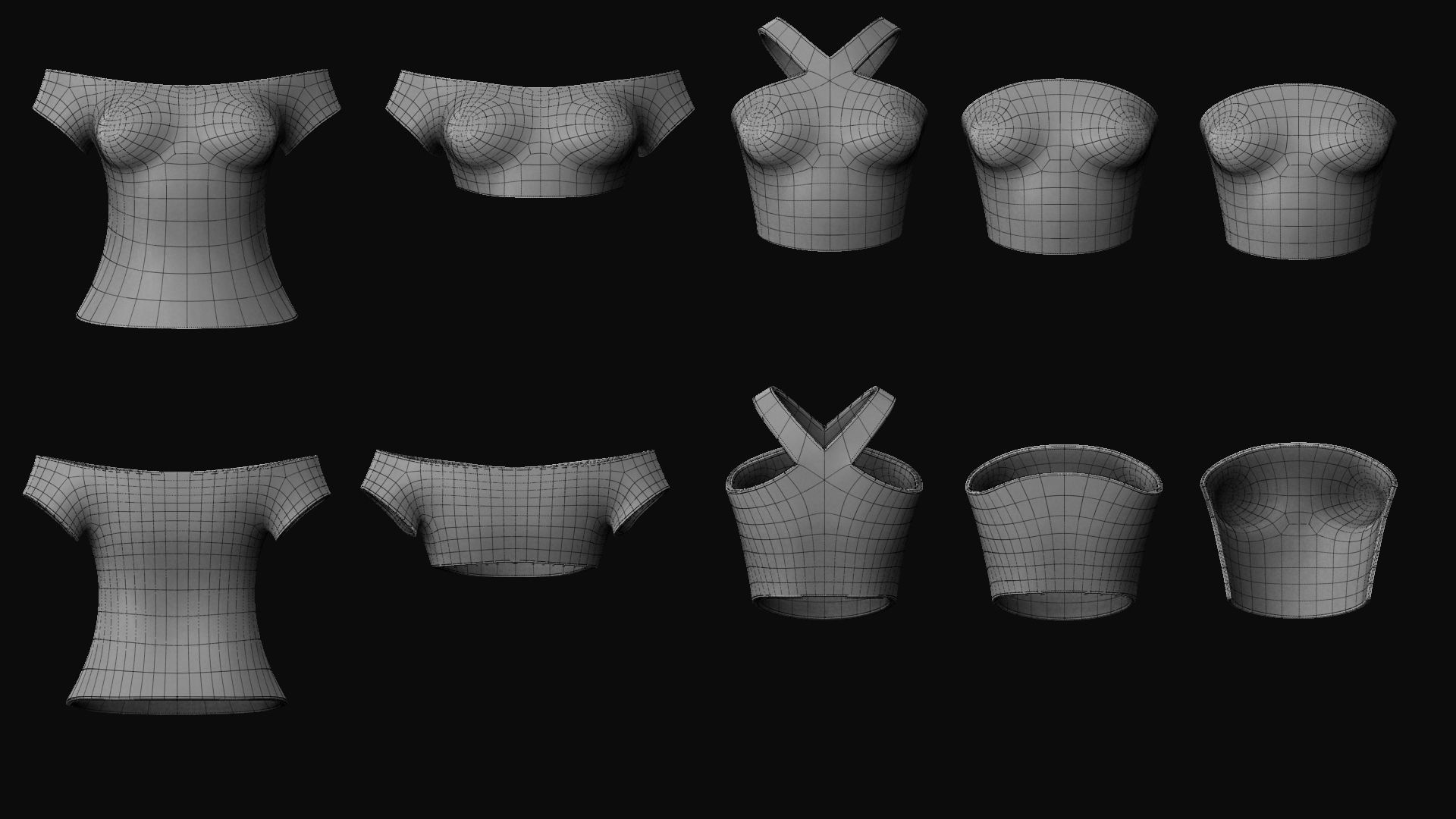 3D model Female Chest Armor Basemesh Kitbash VR / AR / low-poly | CGTrader