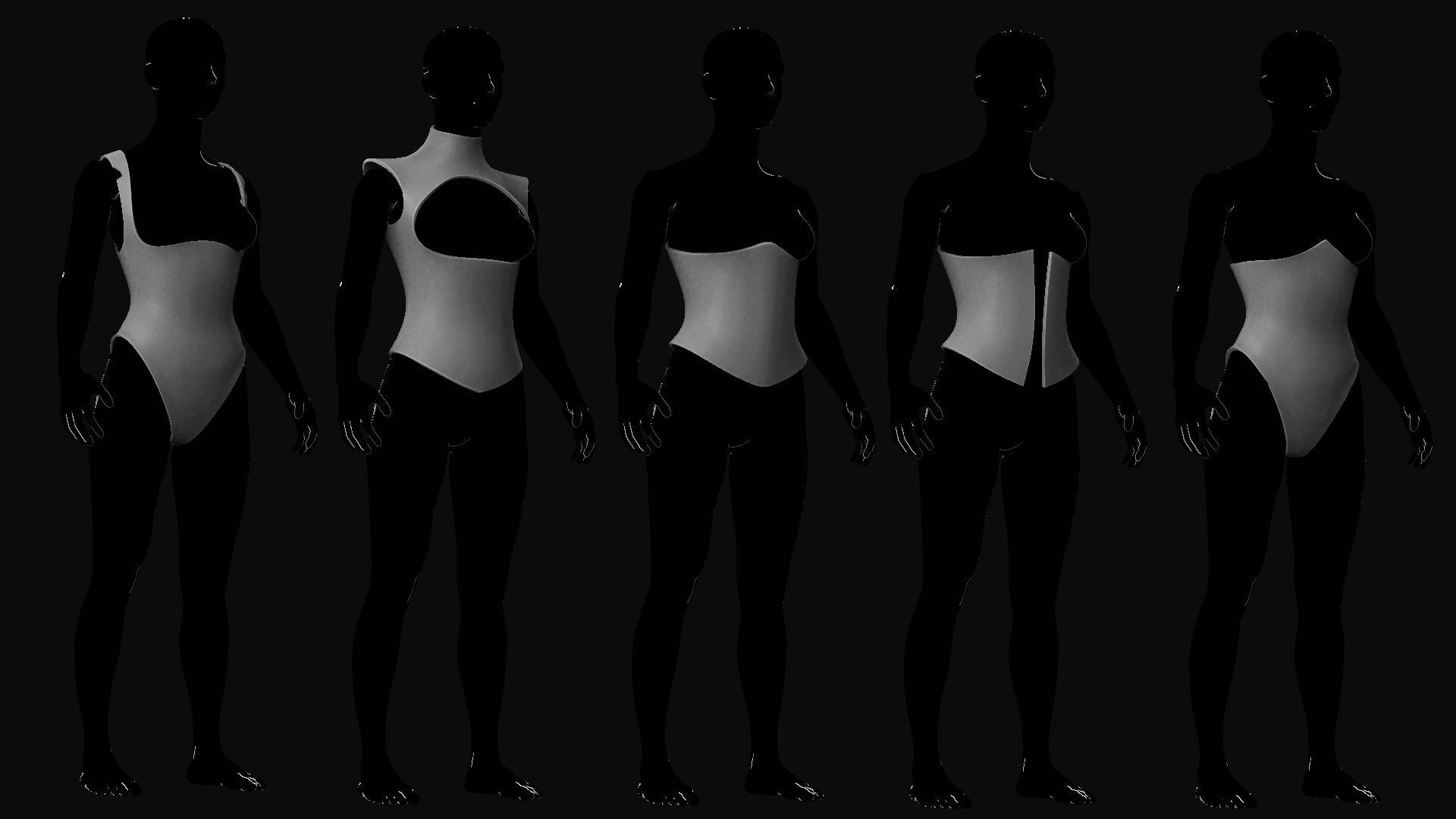 3D model Female Chest Armor Basemesh Kitbash VR / AR / low-poly | CGTrader