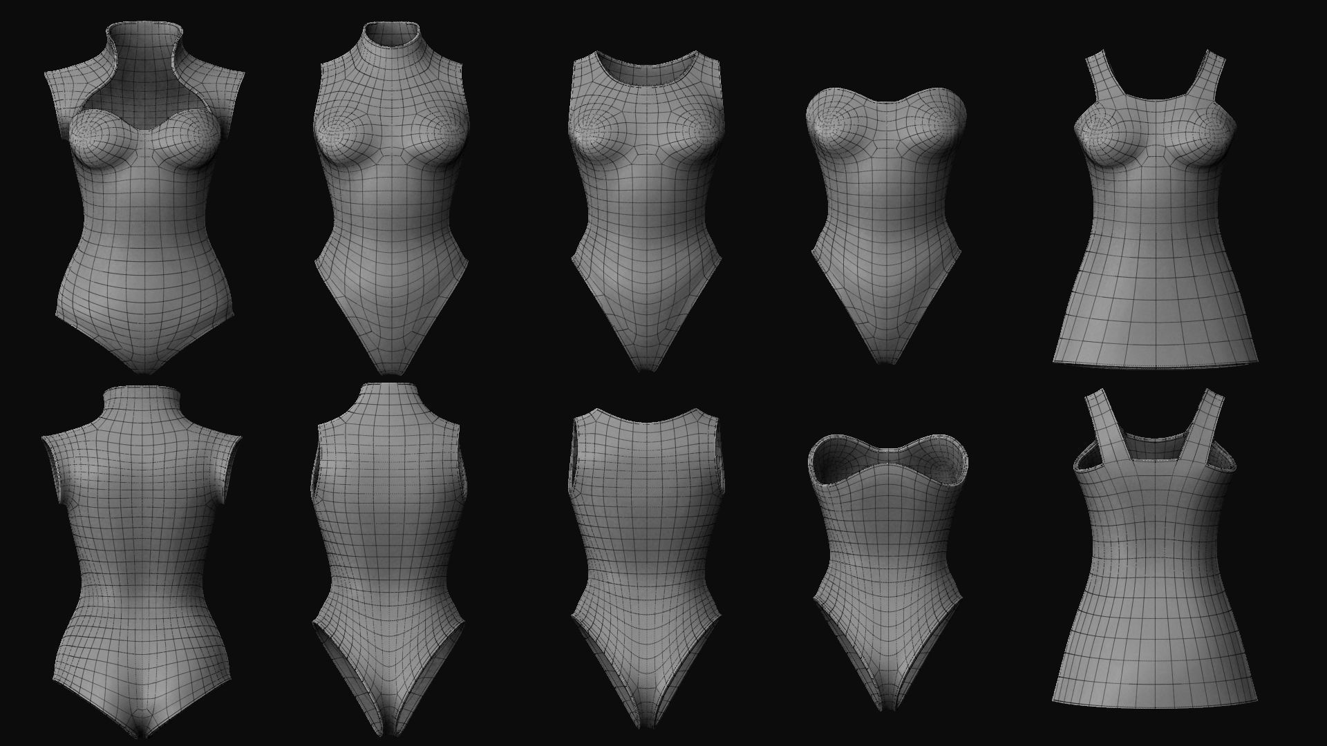 3D model Female Chest Armor Basemesh Kitbash VR / AR / low-poly | CGTrader
