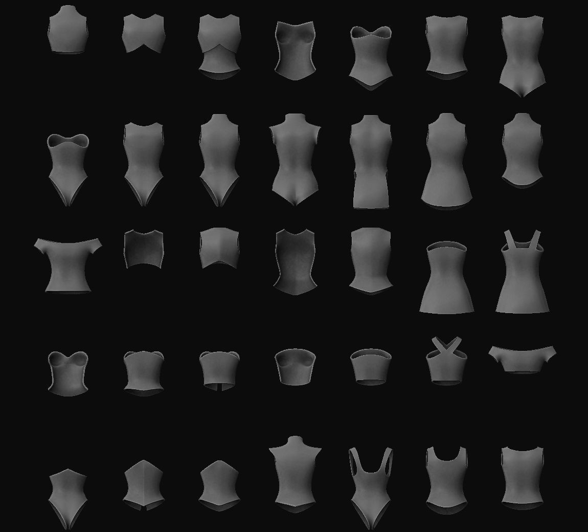 3D model Female Chest Armor Basemesh Kitbash VR / AR / low-poly | CGTrader