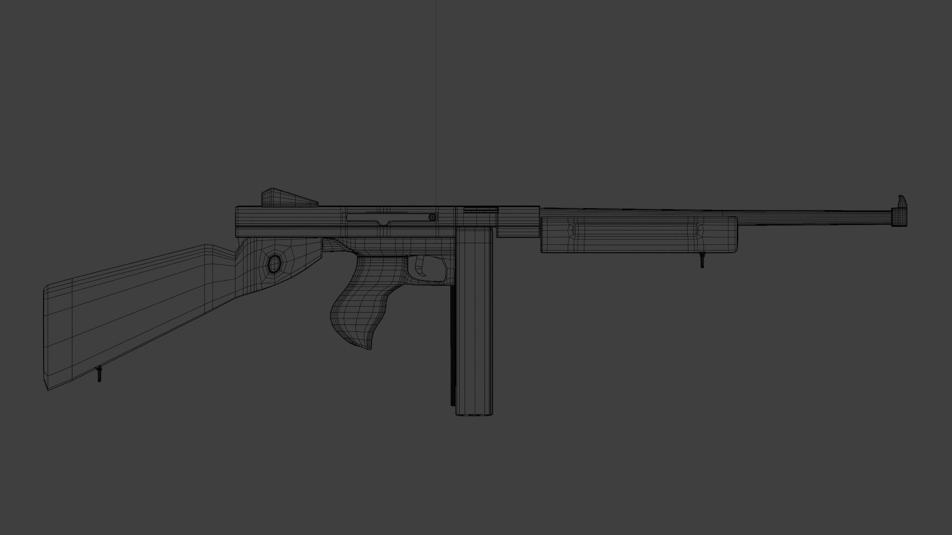 Thompson M1 Submachine Gun 3D model | CGTrader