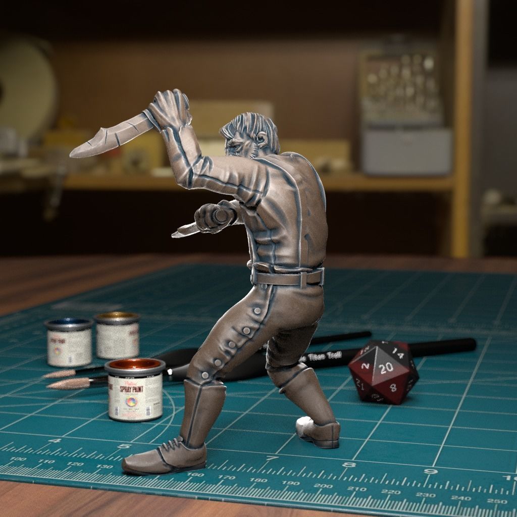 Dagger Fighter - Pre - Supported 3D model 3D printable | CGTrader