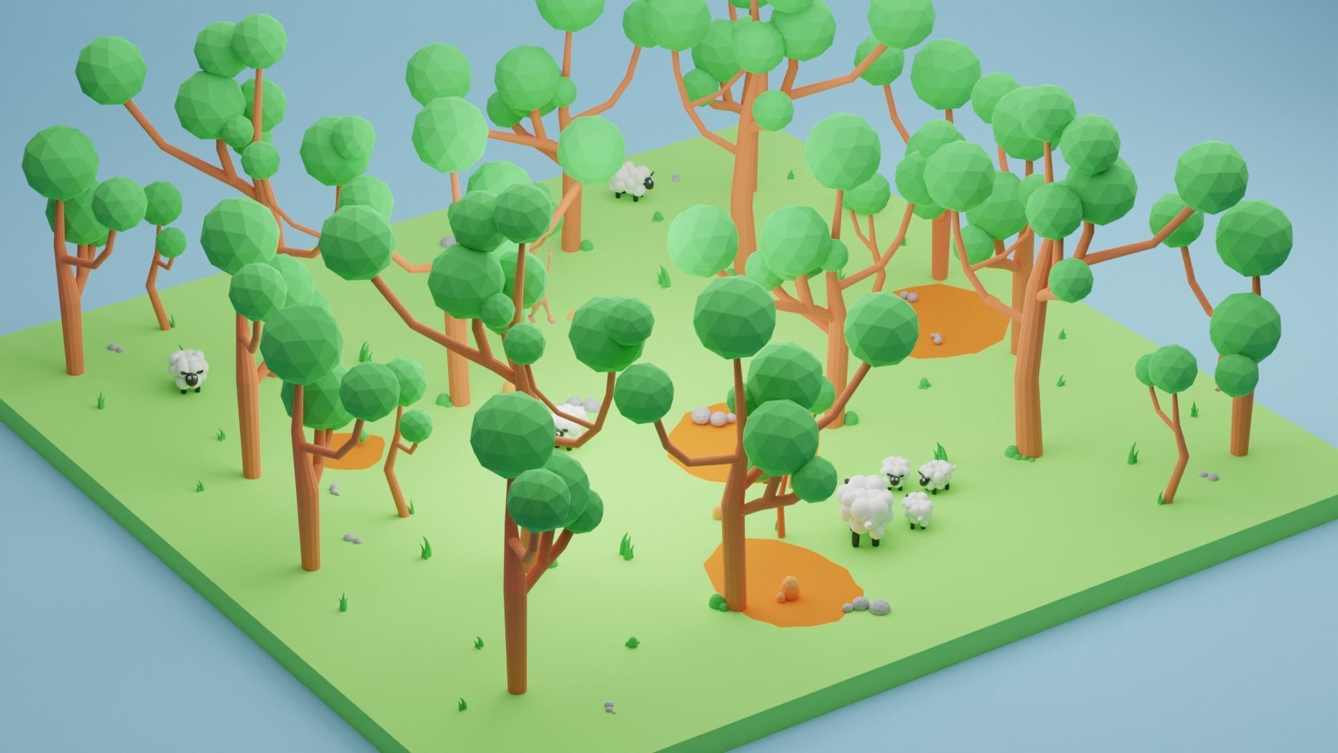 Low Poly Jungle 3D model | CGTrader
