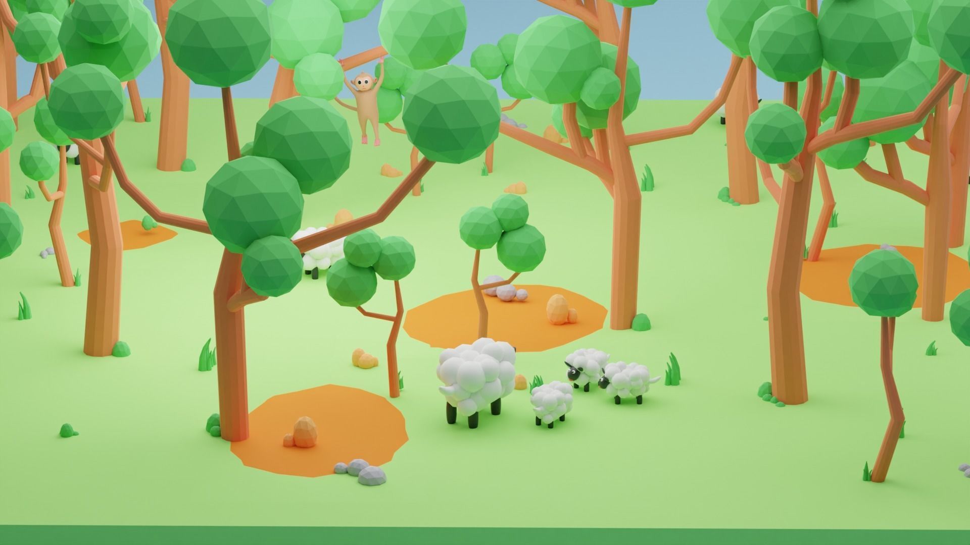 Low Poly Jungle 3D model | CGTrader