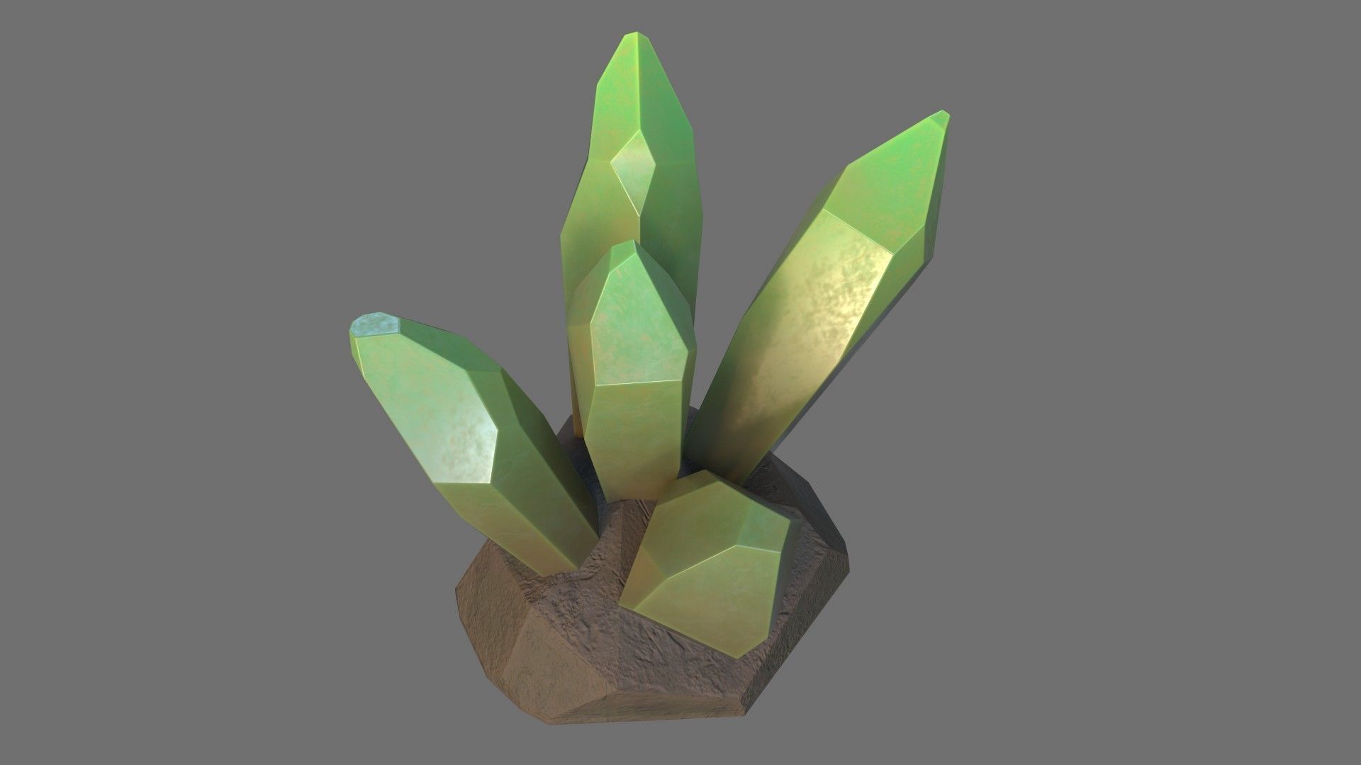 3D model Low-poly Stylized Crystal Geode - 4 color schemes VR / AR ...